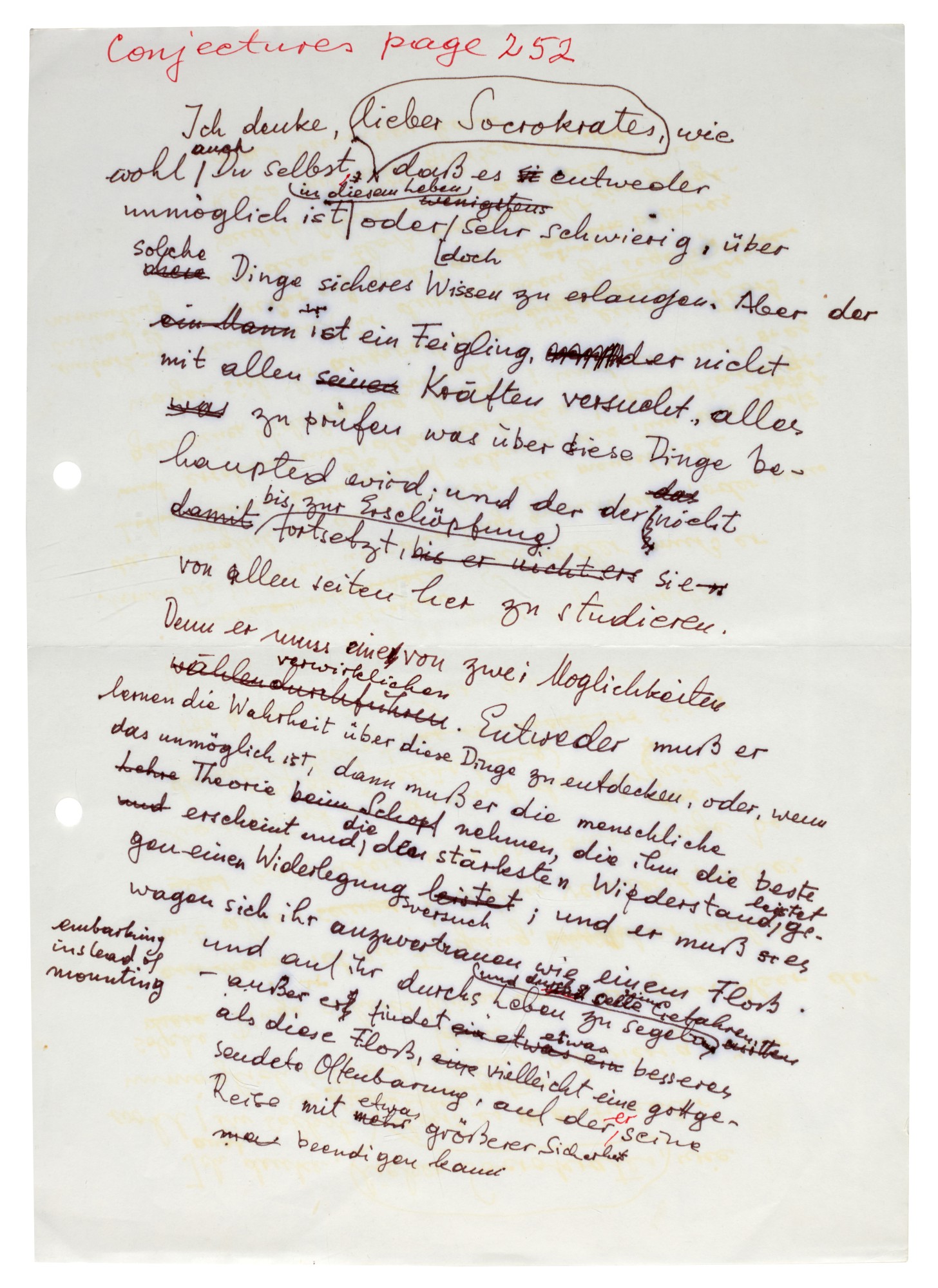 POPPER | Three works with autograph revisions, 1970s-80s | English ...