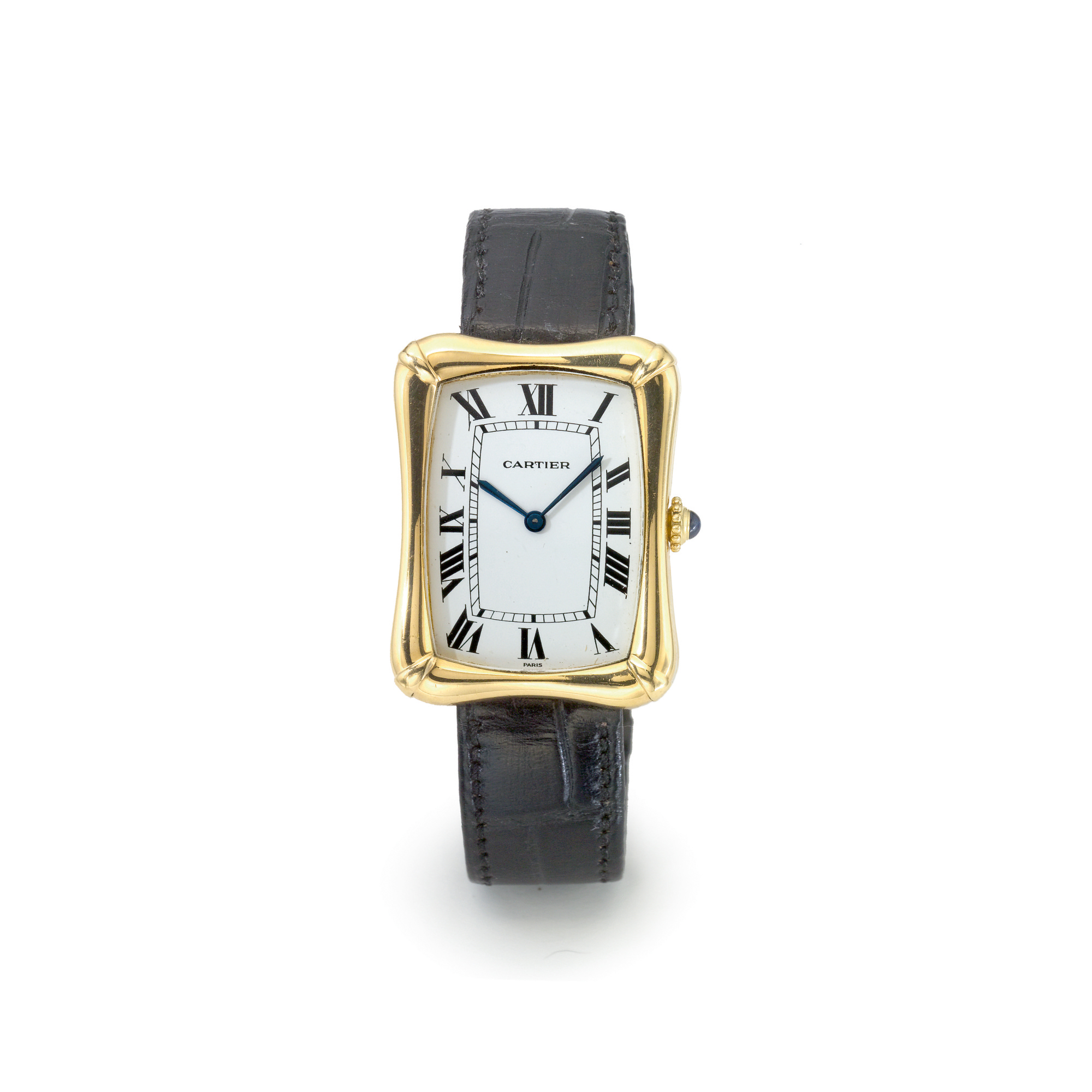 CARTIER | BAMBOO COUSSIN, A YELLOW GOLD RECTANGULAR WRISTWATCH CIRCA ...