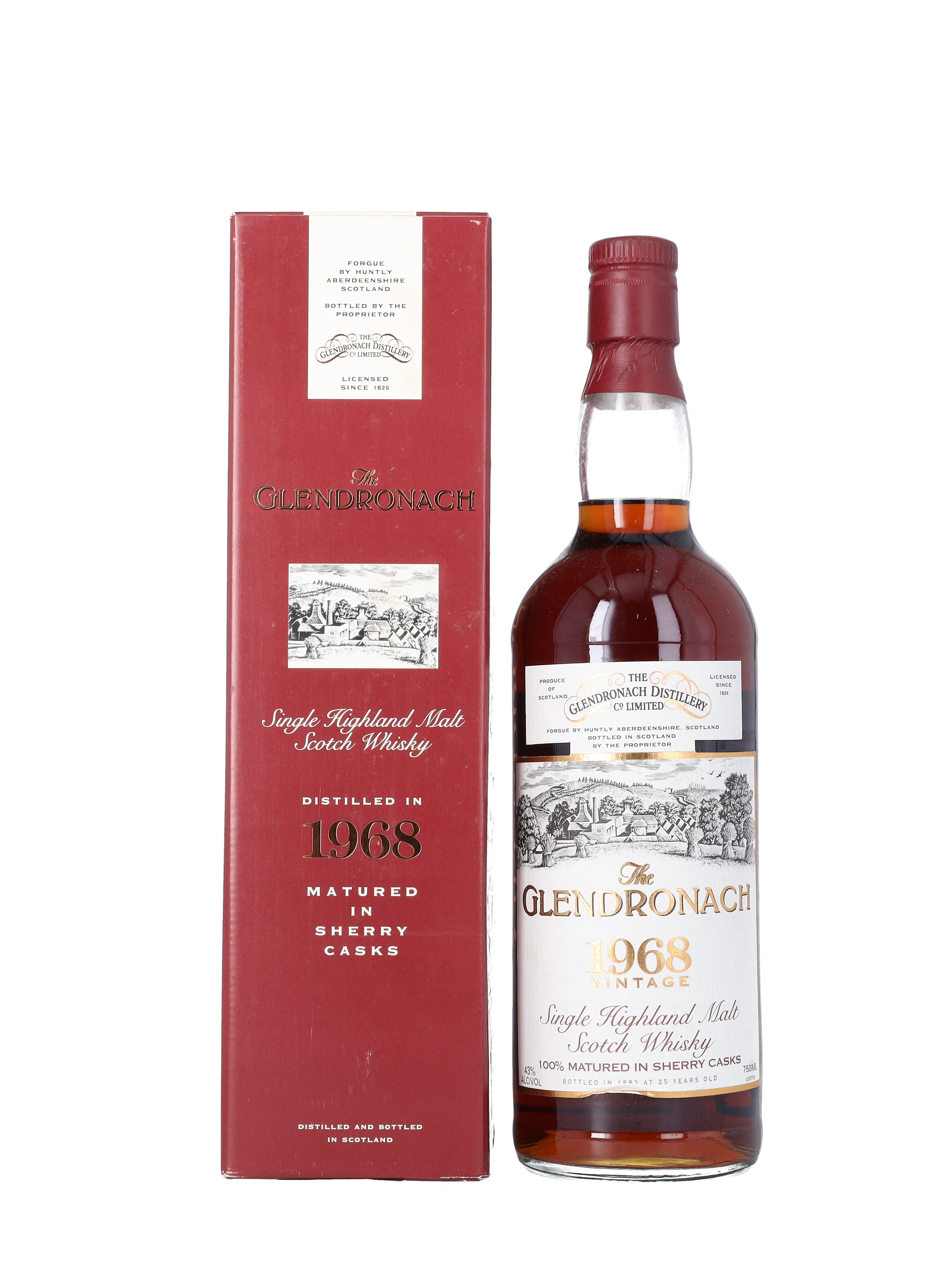 The Glendronach Vintage 25 Year Old 43.0 abv 1968 (1 BT75) | Scotch ...