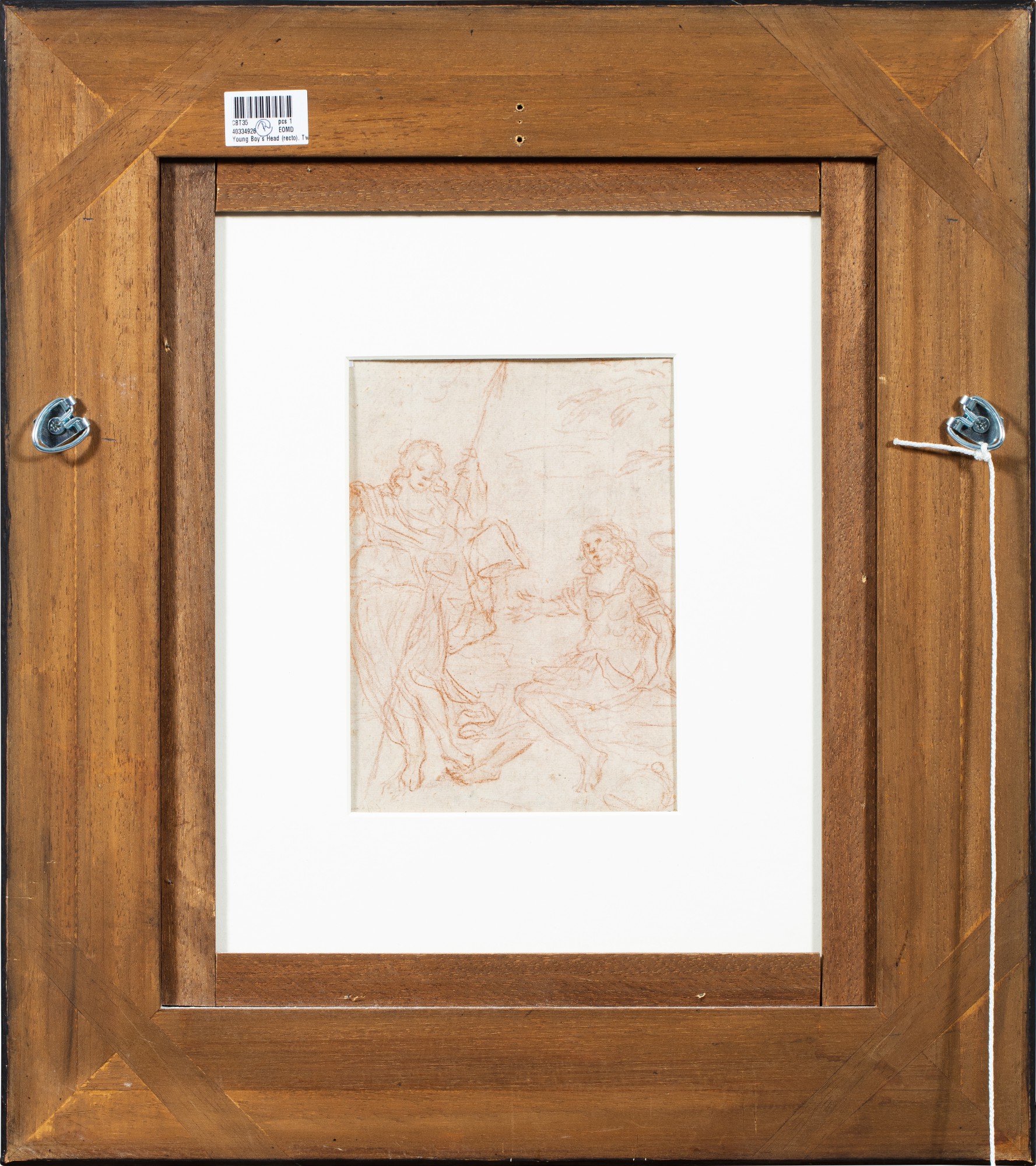 Recto: Head of a Boy Verso: Compositional study of classically attired ...