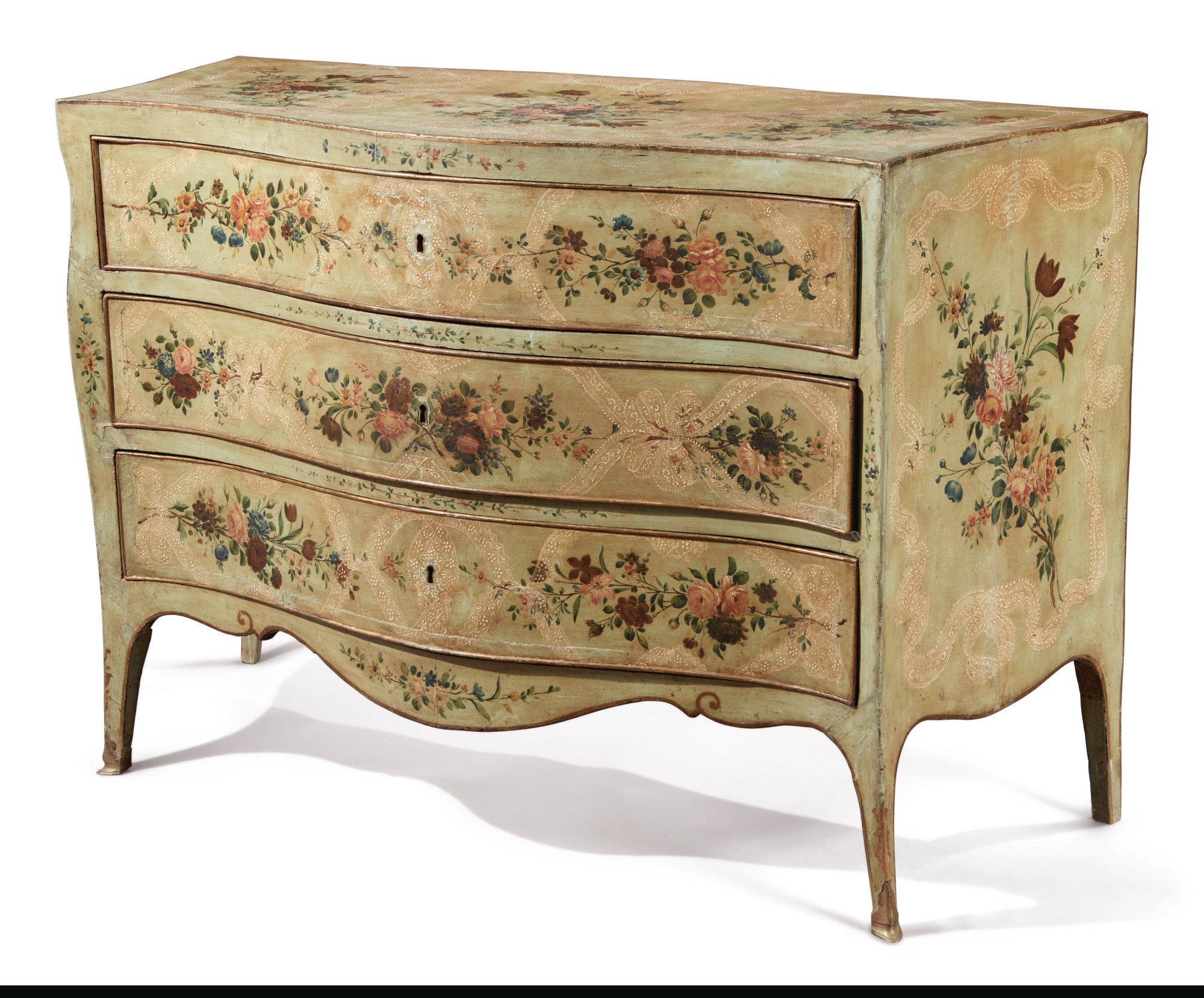 AN ITALIAN ROCOCO GREEN PAINTED COMMODE, 18TH CENTURY | Mario Buatta ...