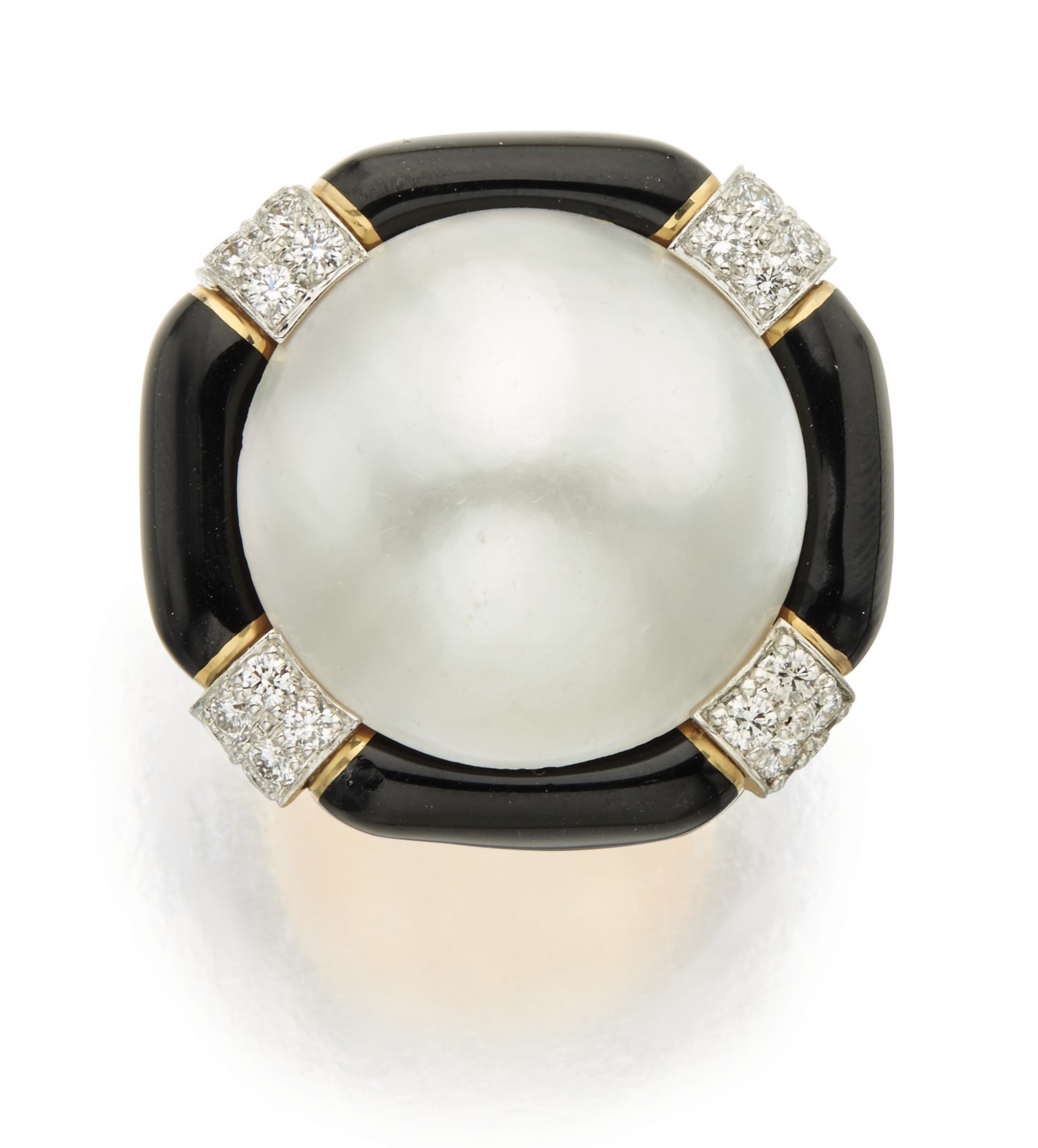 MABÉ PEARL, ENAMEL AND DIAMOND RING, DAVID WEBB | Fine Jewels | 2020 ...