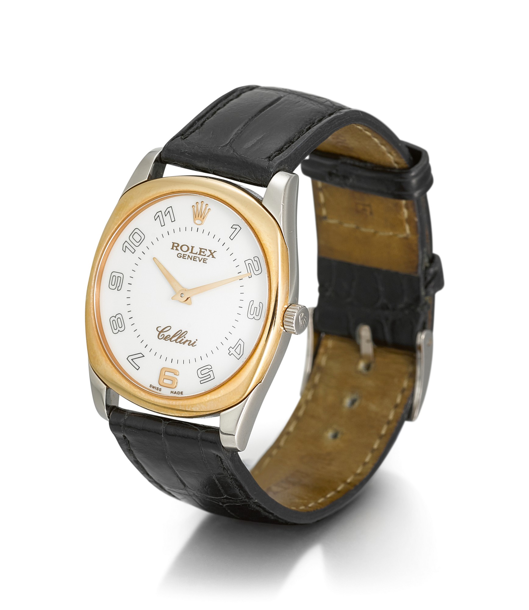 ROLEX | CELLINI, REFERENCE 4233, A TWO COLOUR GOLD WRISTWATCH WITH ...
