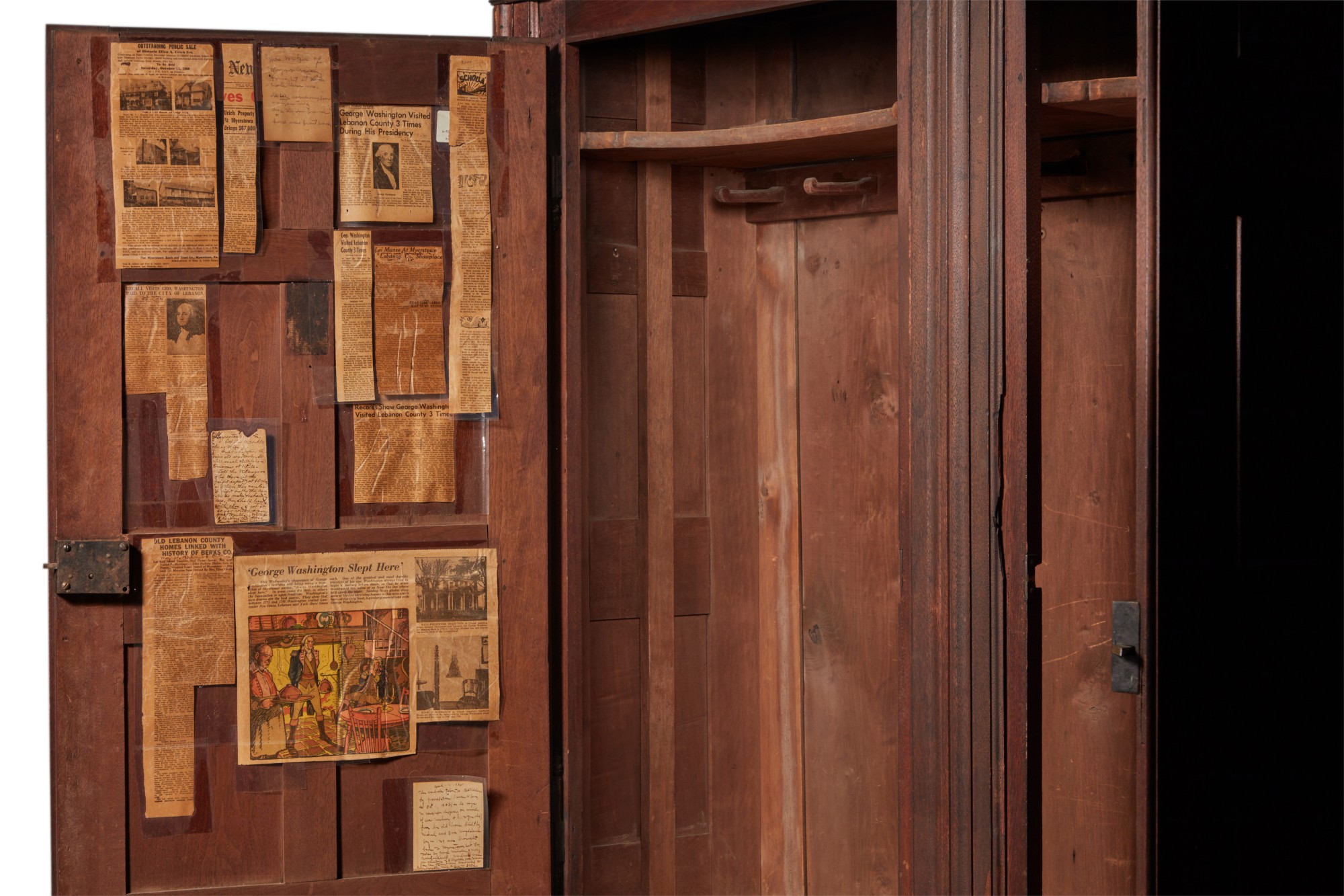 The Ley Family Chippendale Sulfur-Inlaid Walnut Schrank, probably made ...