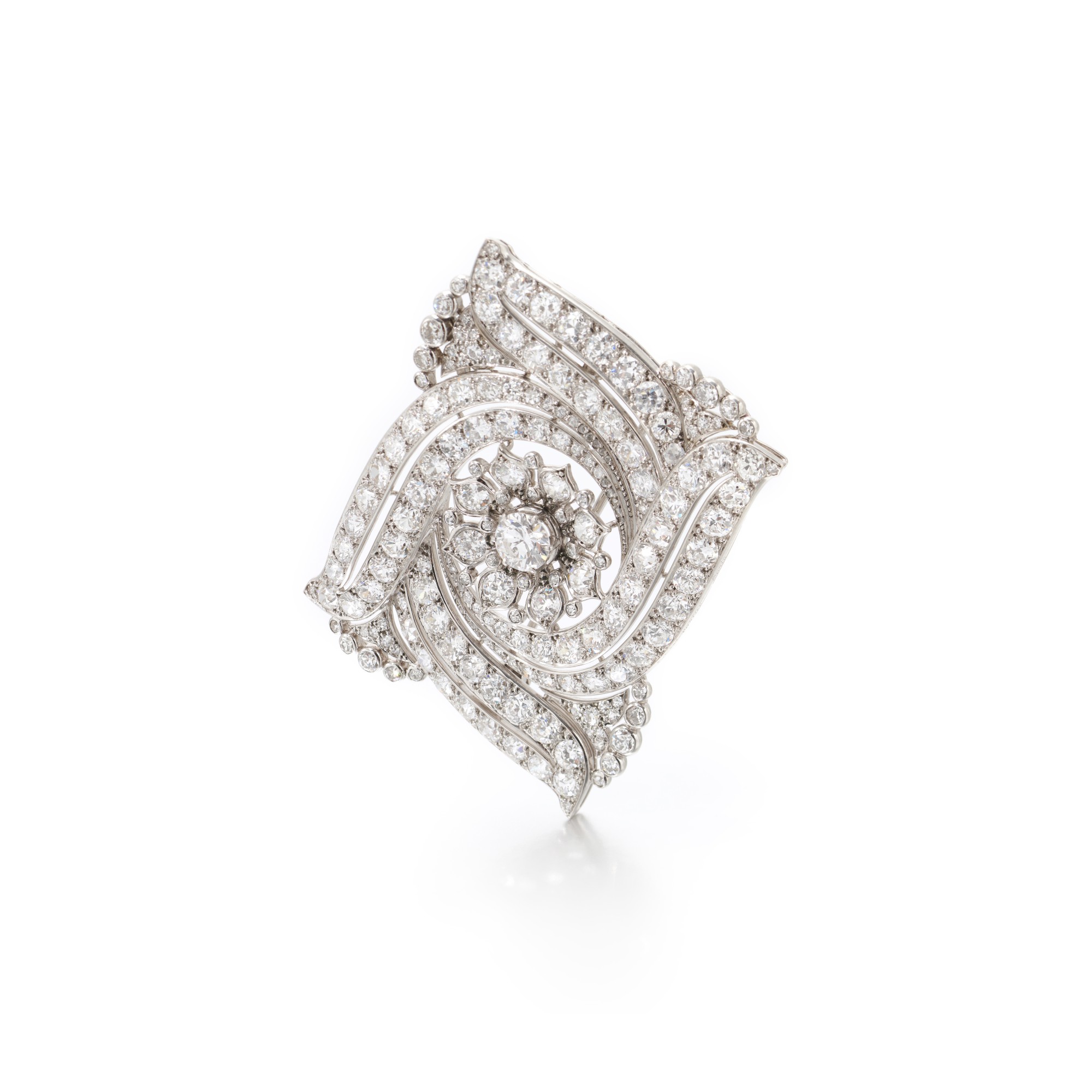 Cartier, Diamond/Pendant brooch (Cartier, Spilla/Pendente in diamanti ...