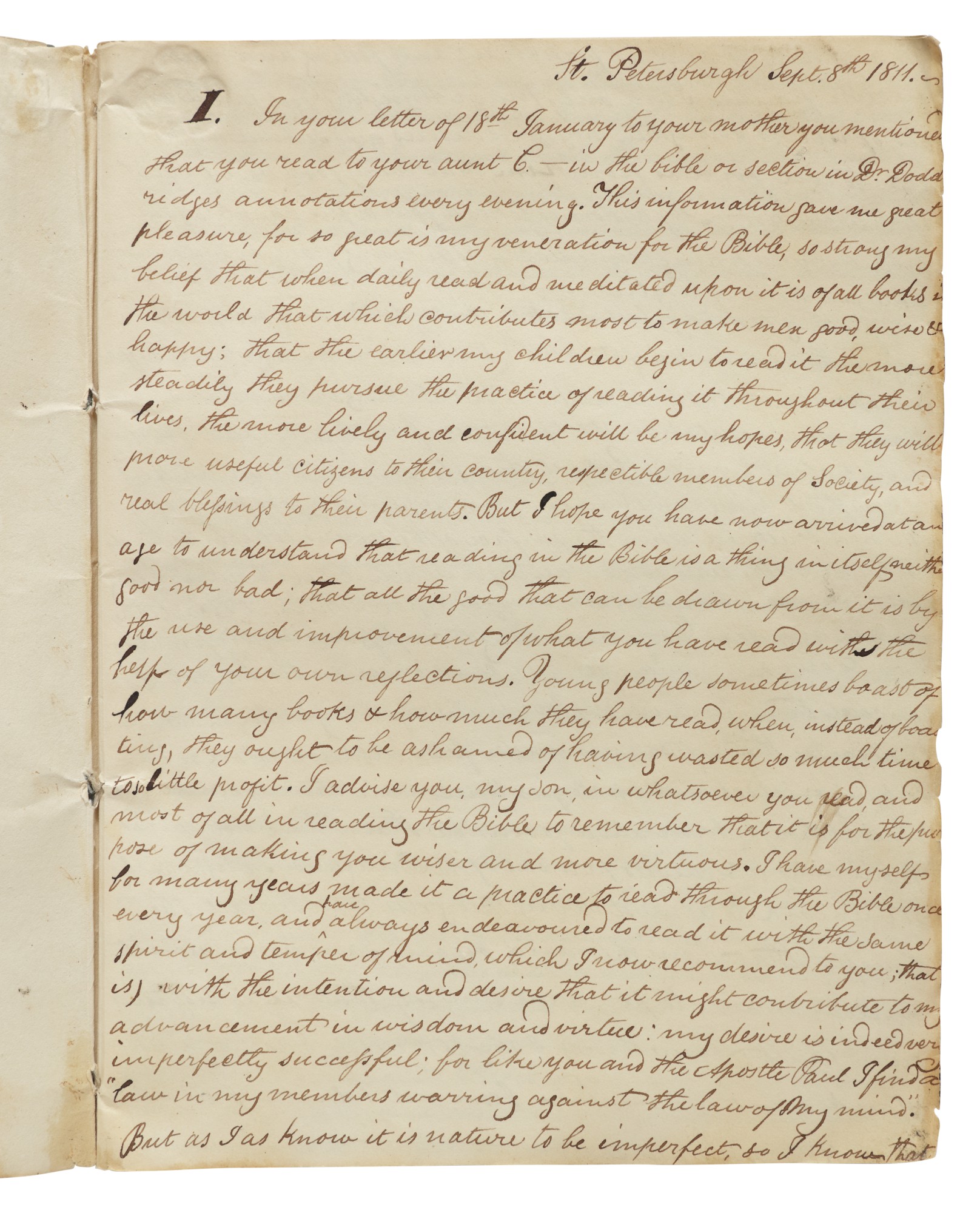 (Adams, John Quincy) | Early 19th-century manuscript copies of letters ...