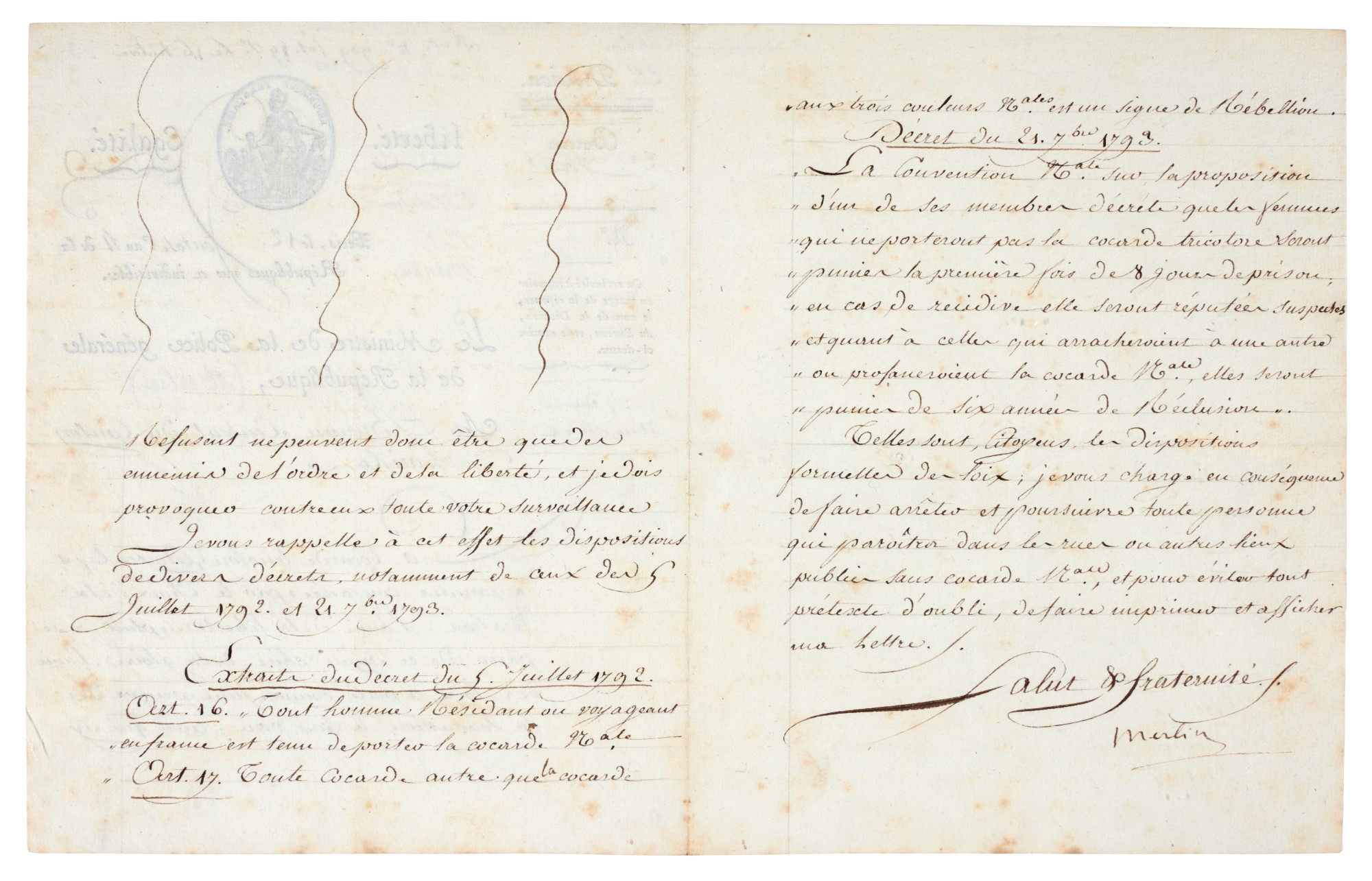 French Revolution--Le Directoire | A collection of letters and ...