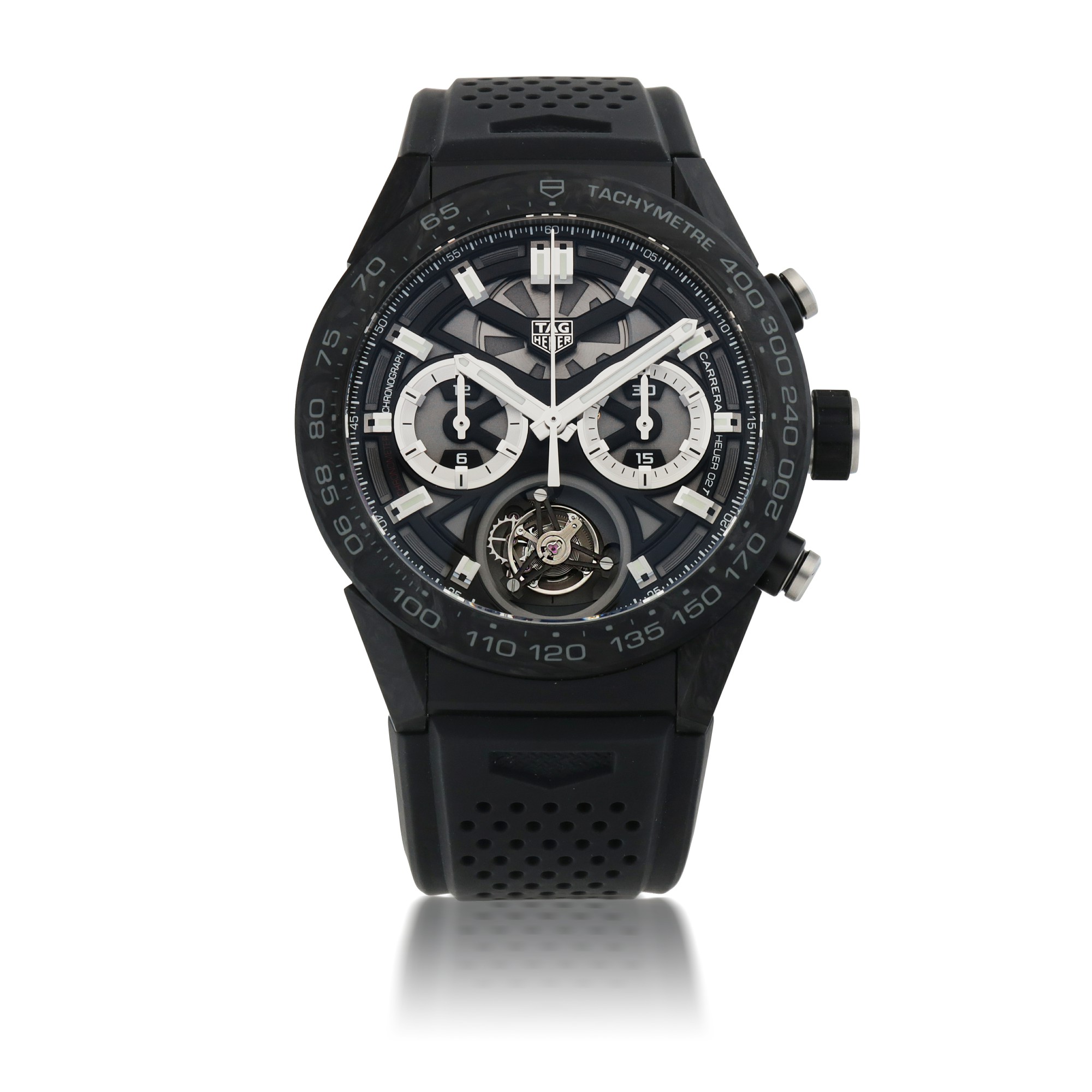 TAG HEUER | CARRERA HEUER 02 TOURBILLON, REF CAR5A8W BLACK PVD-COATED ...