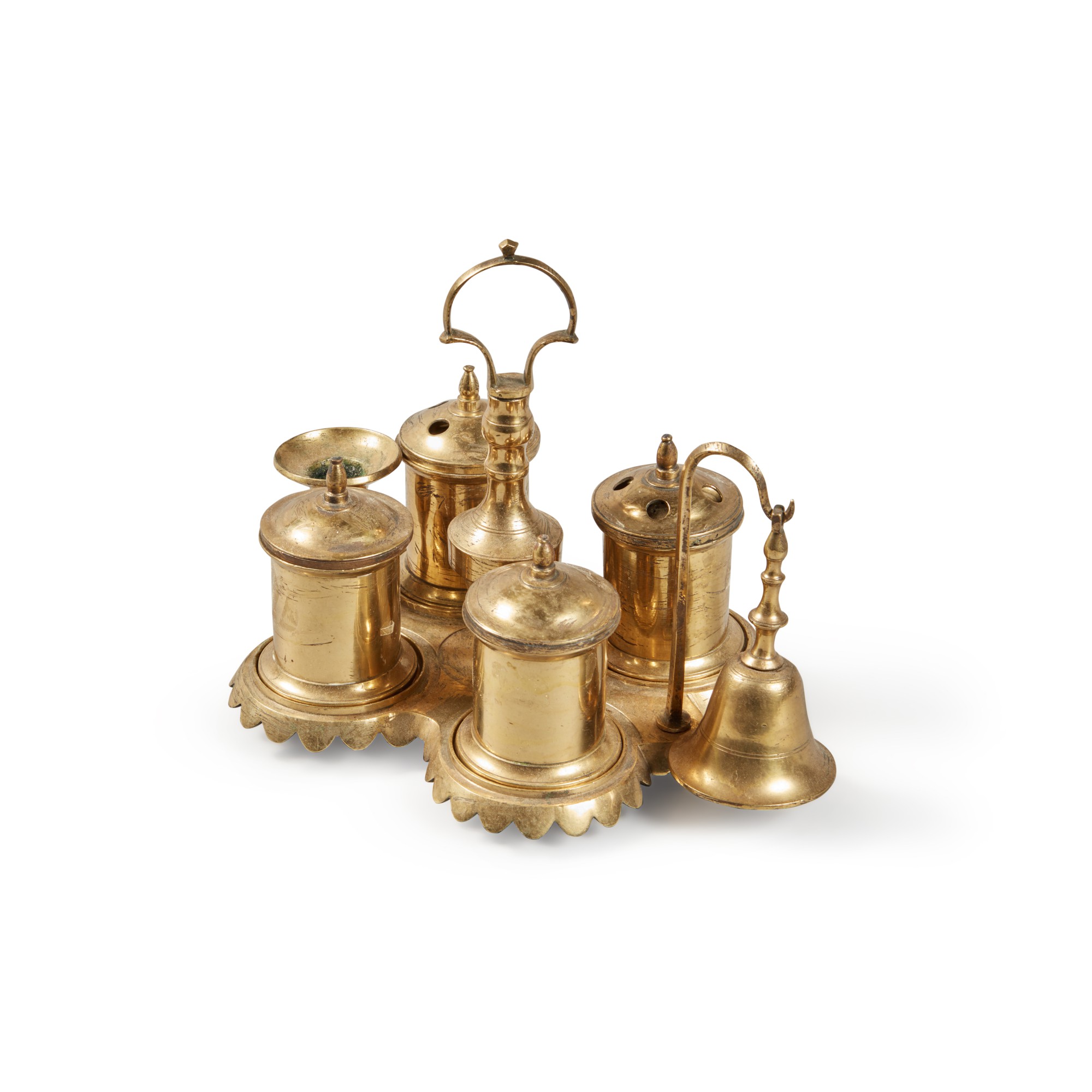 Very Fine English Cast-Brass Standish, Late 18th Century | The ...