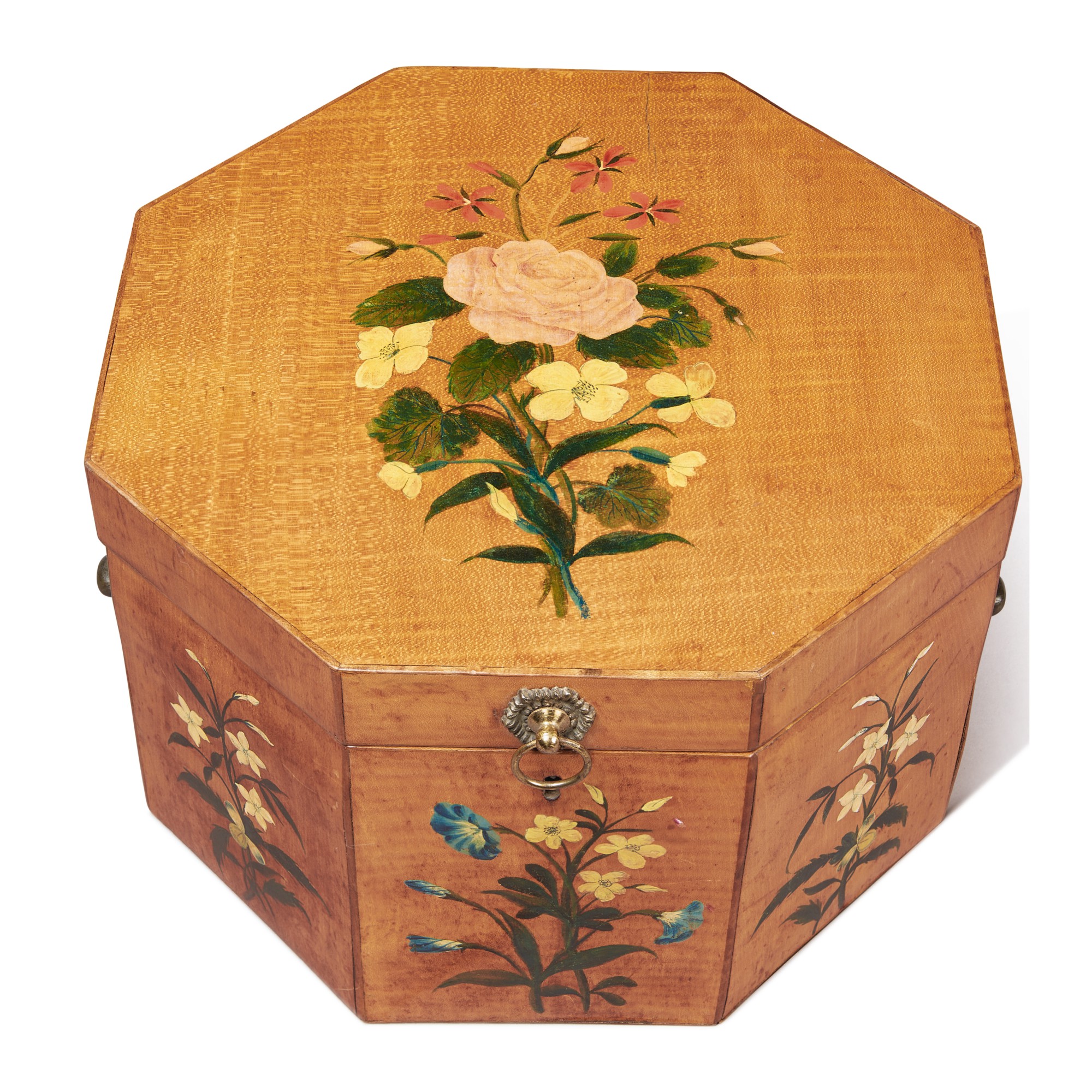 A LARGE PAINTED MAPLE OCTAGONAL BOX, 19TH CENTURY | Mario Buatta ...
