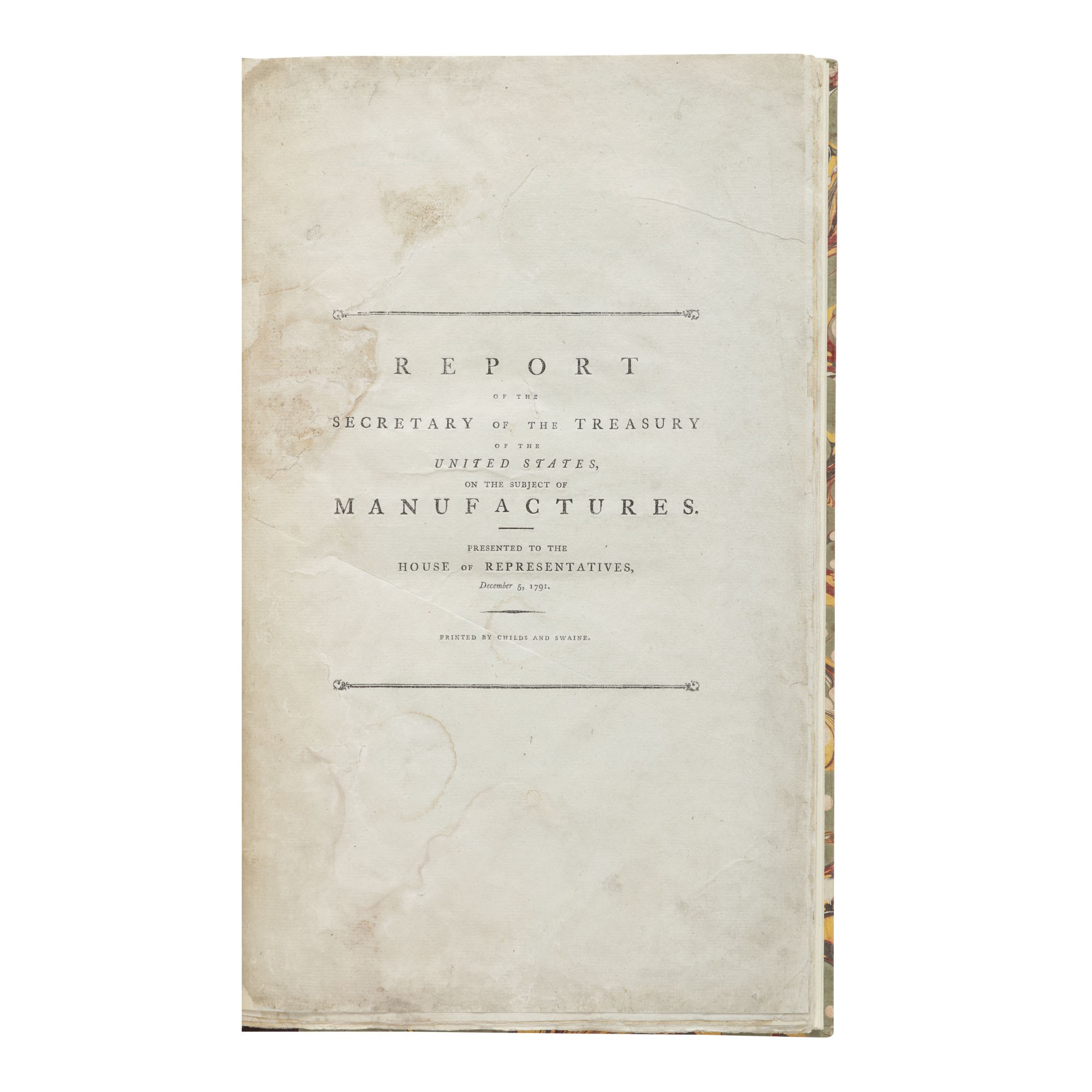 (Hamilton, Alexander) | Alexander Hamilton's celebrated Report on ...