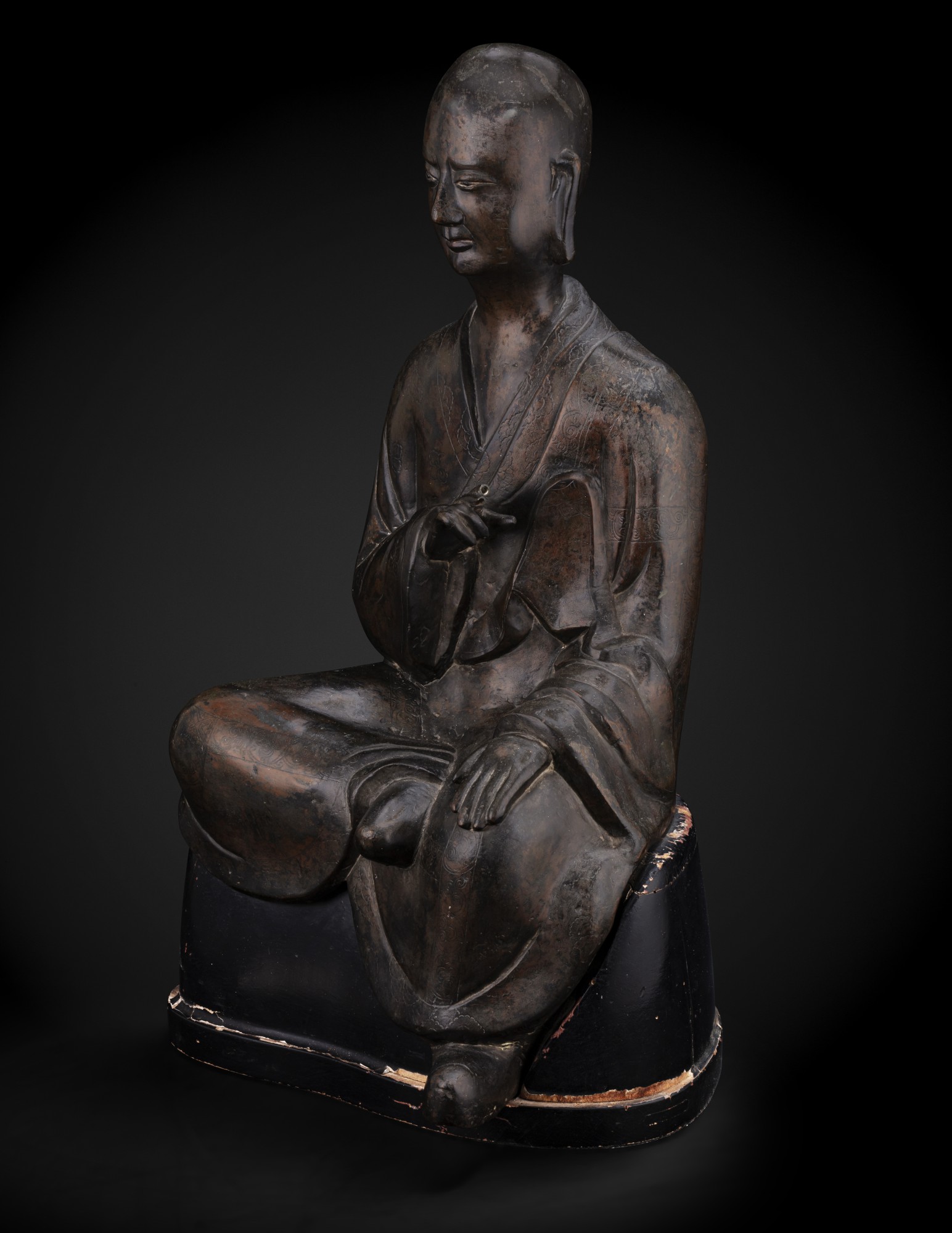 A large bronze seated monk 17th-18th century | 十七至十八世紀 銅和尚坐像 | Arts d ...