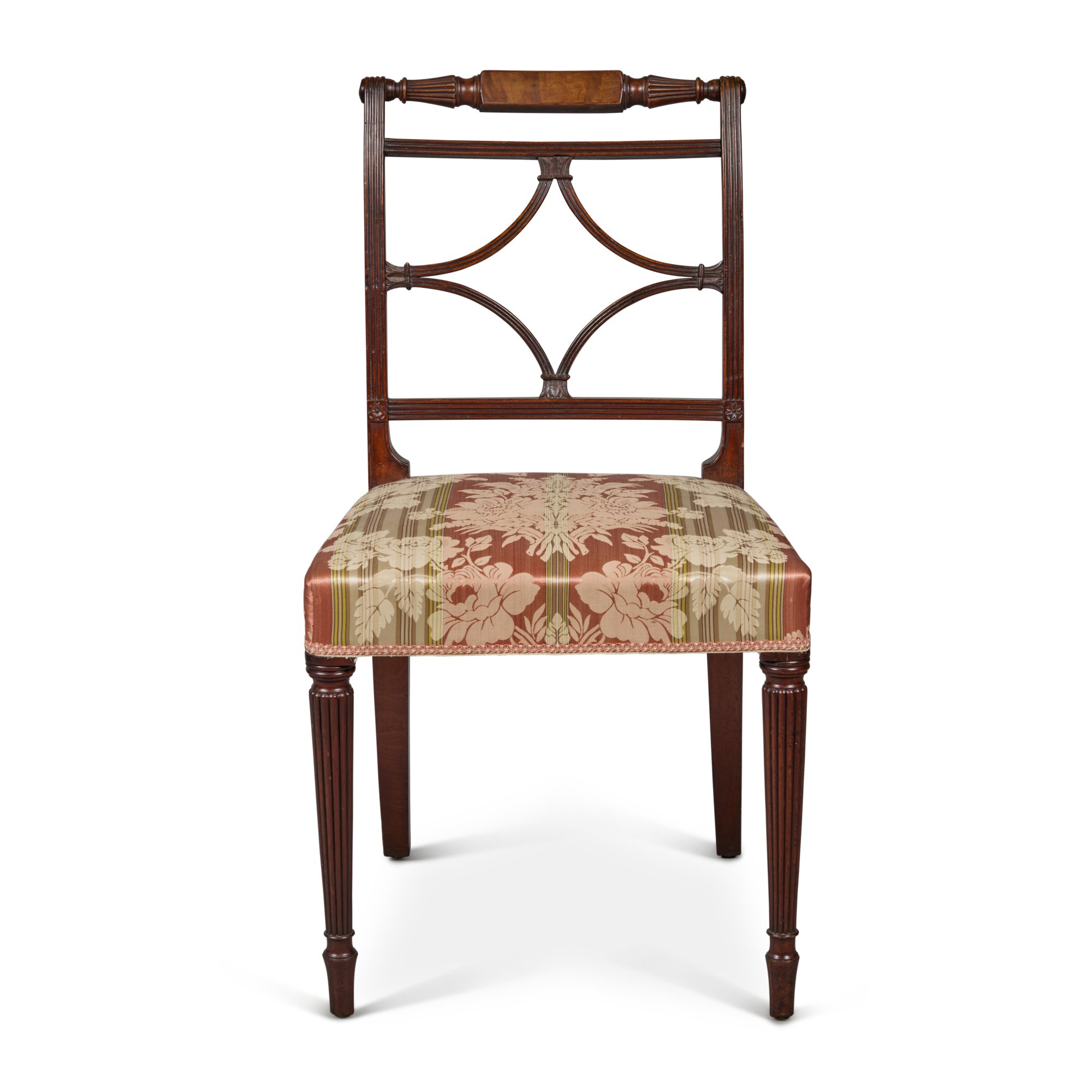 A Very Fine and Rare Federal Inlaid, Carved and Figured Mahogany Side ...
