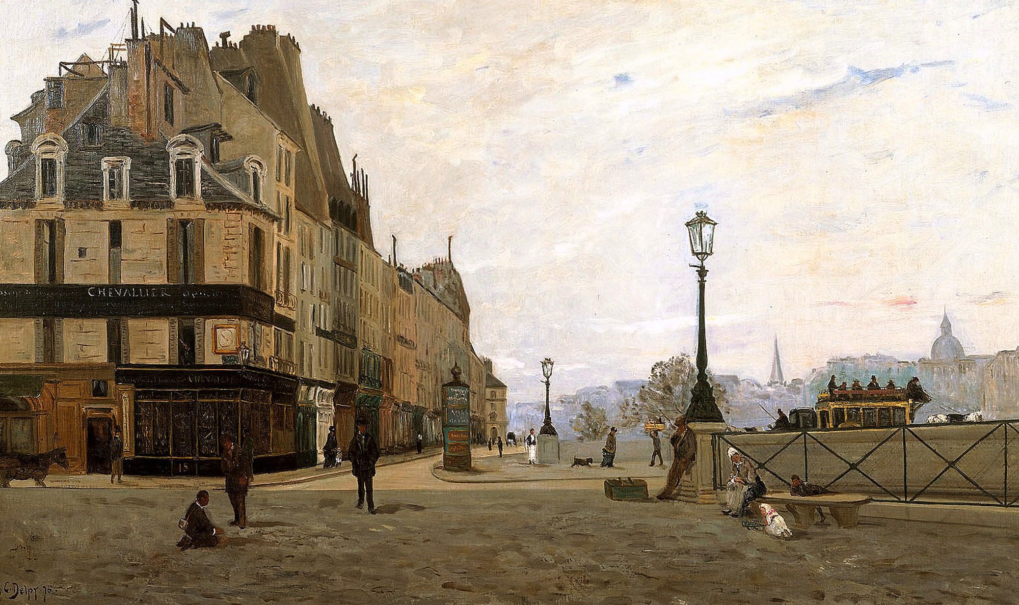 HIPPOLYTE-CAMILLE DELPY | LE PONT NEUF ET LE QUAI DES ORFÈVRES, PARIS ...