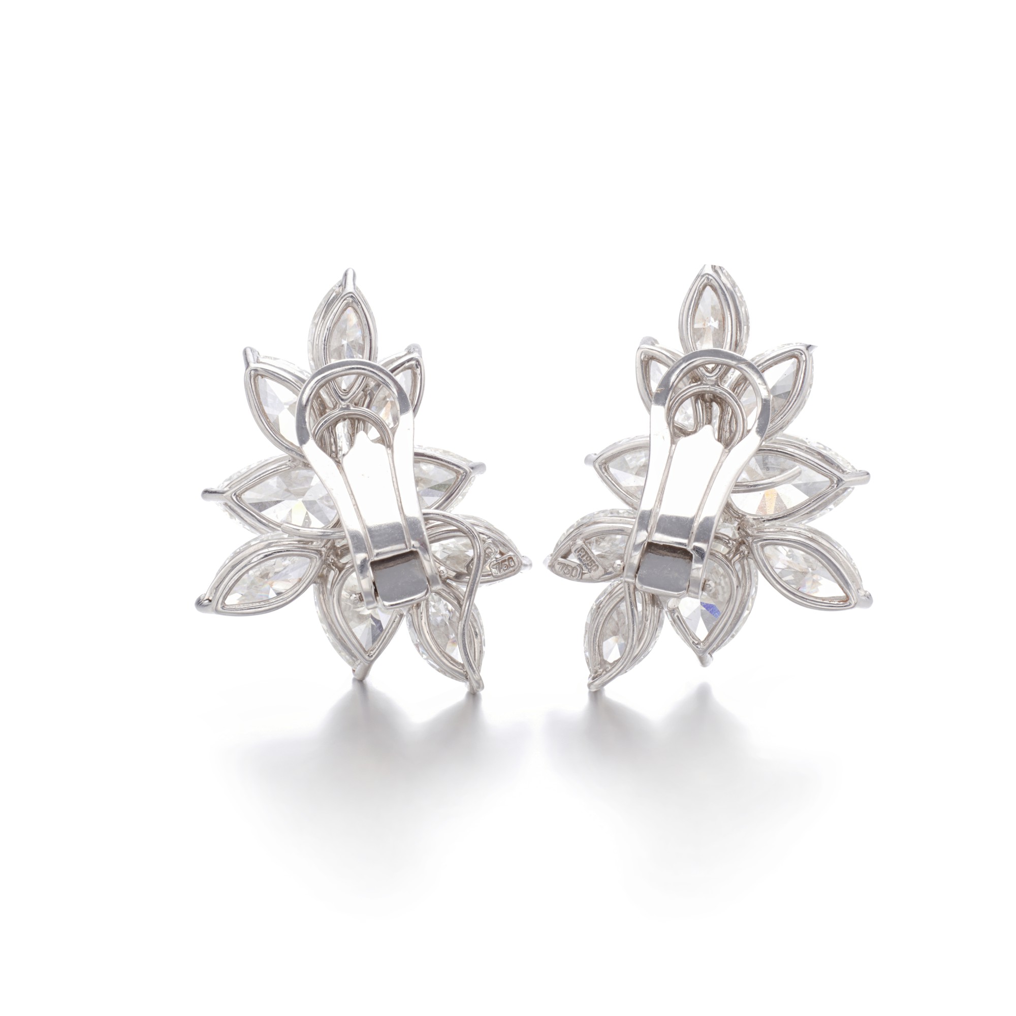 Pair of diamond ear clips | 鑽石耳環一對 | Magnificent Jewels and Noble ...