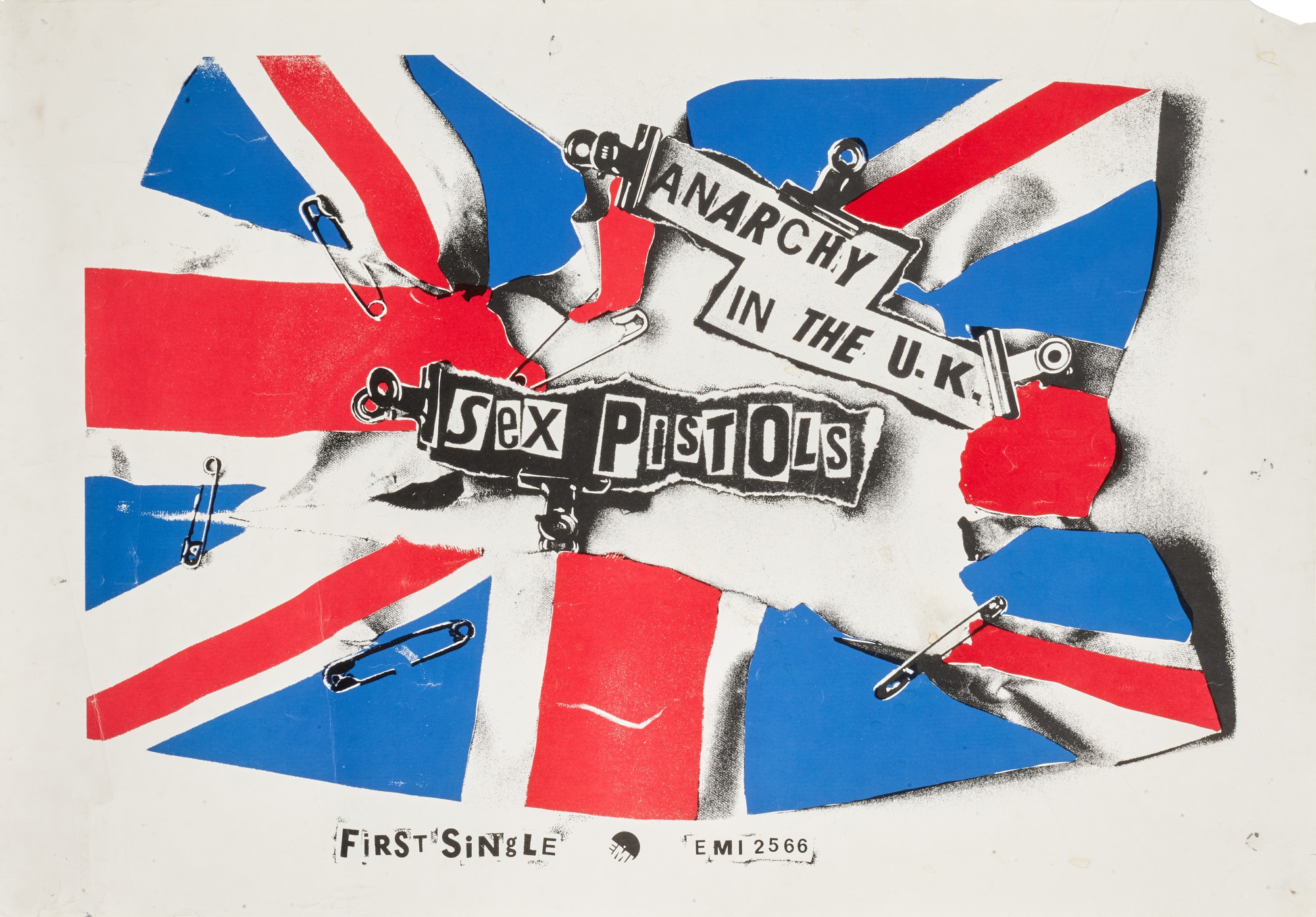 Jamie Reid | Anarchy in the UK, promotional poster, owned by Sid ...