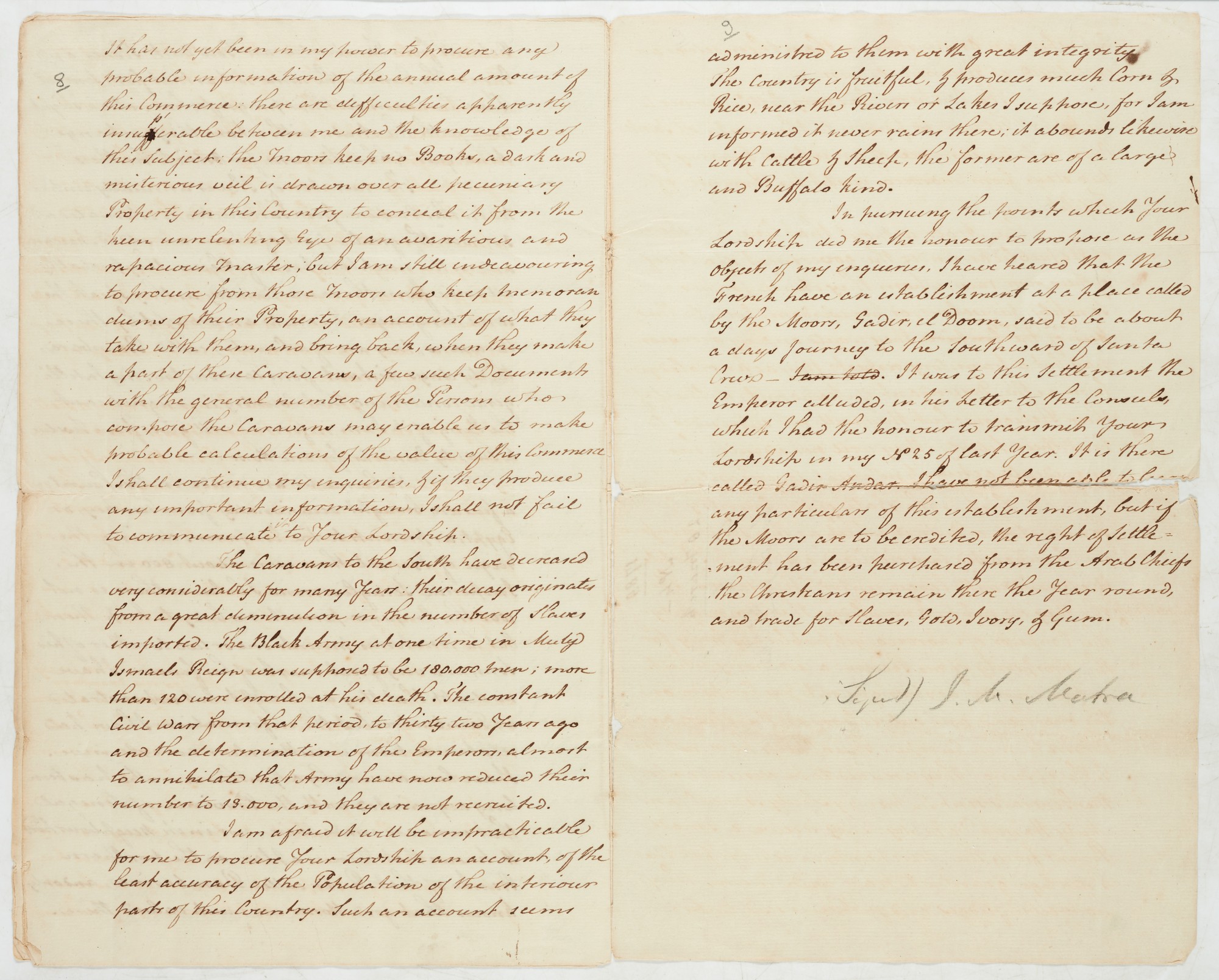 Hajj—James Matra | Copy letter, to Lord Sydney, Tangier, 28 March 1789 ...