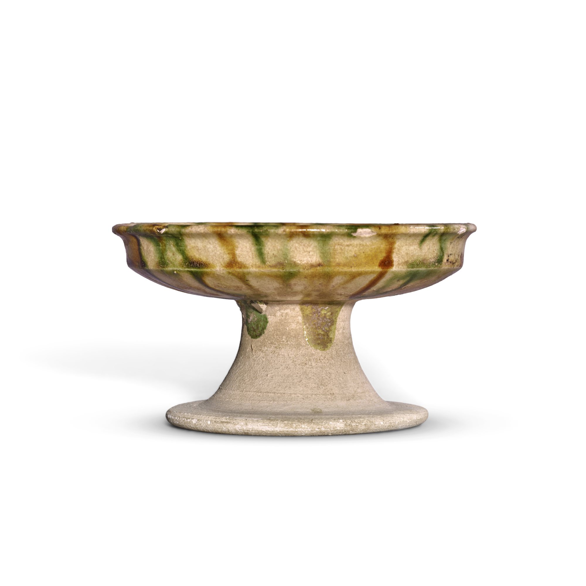 A small sancai-glazed pottery tazza, Tang dynasty | 唐 三彩小高足盤 | CHINA ...