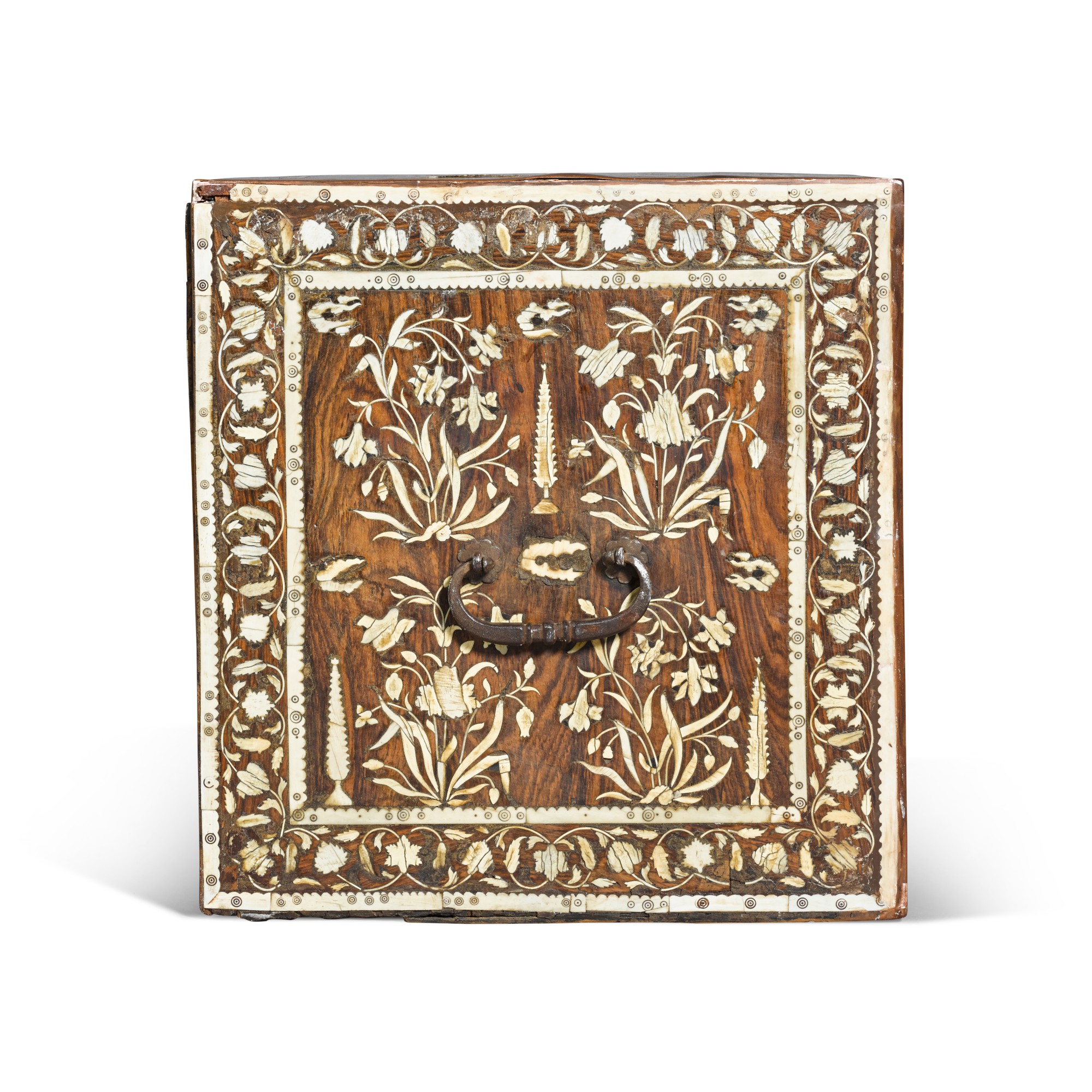 A monumental Mughal ivory-inlaid wood cabinet, India, 17th century ...