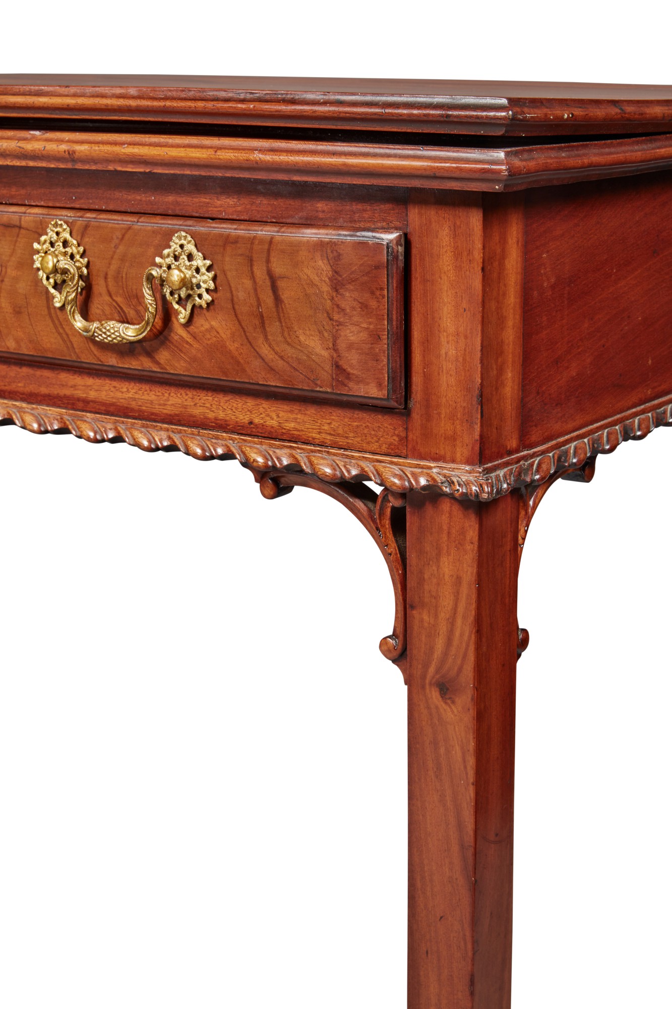 Very Fine and Rare Chippendale Carved and Figured Mahogany Games Table ...