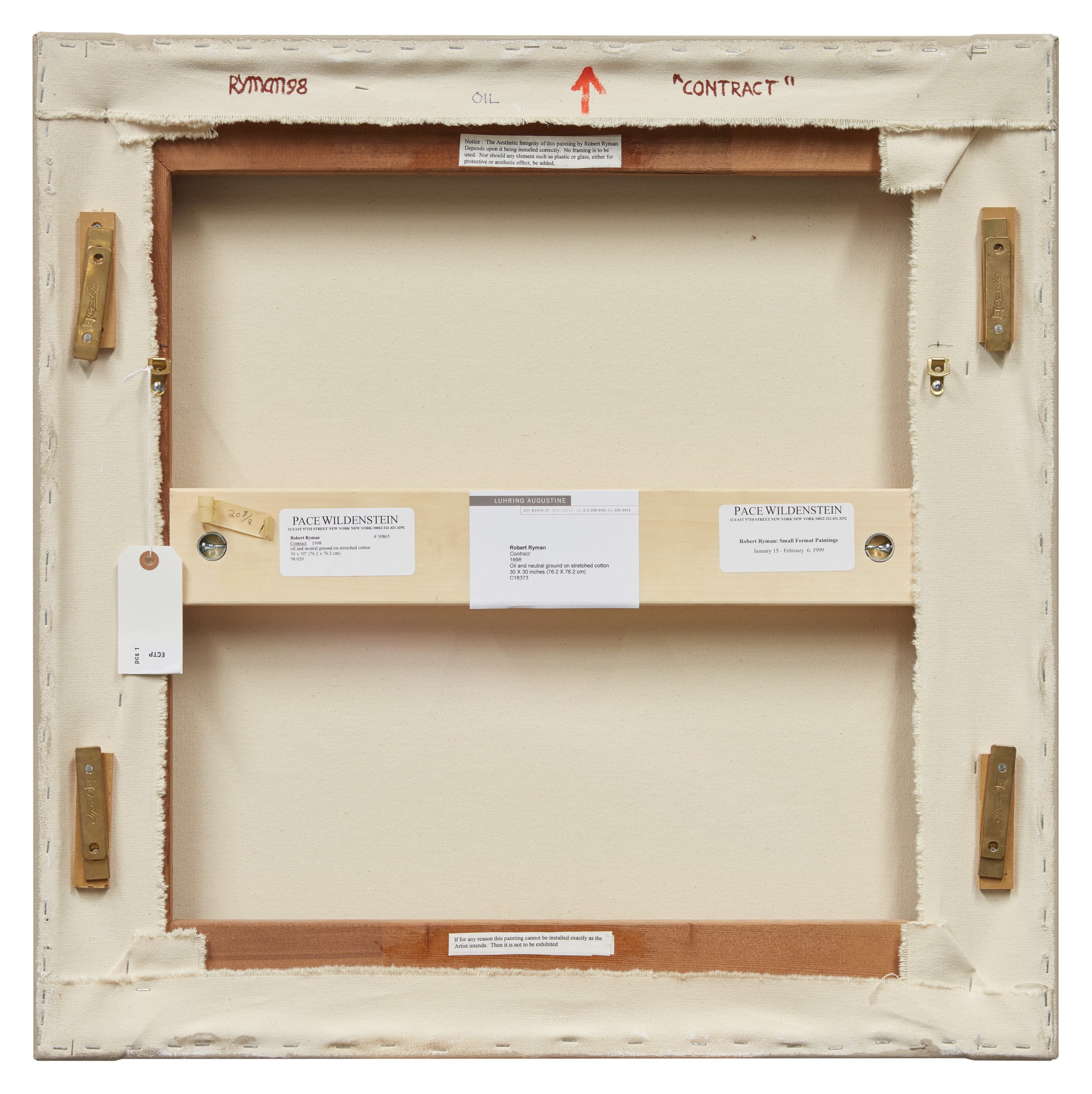 ROBERT RYMAN | CONTRACT | Contemporary Art Day Auction | | Sotheby's