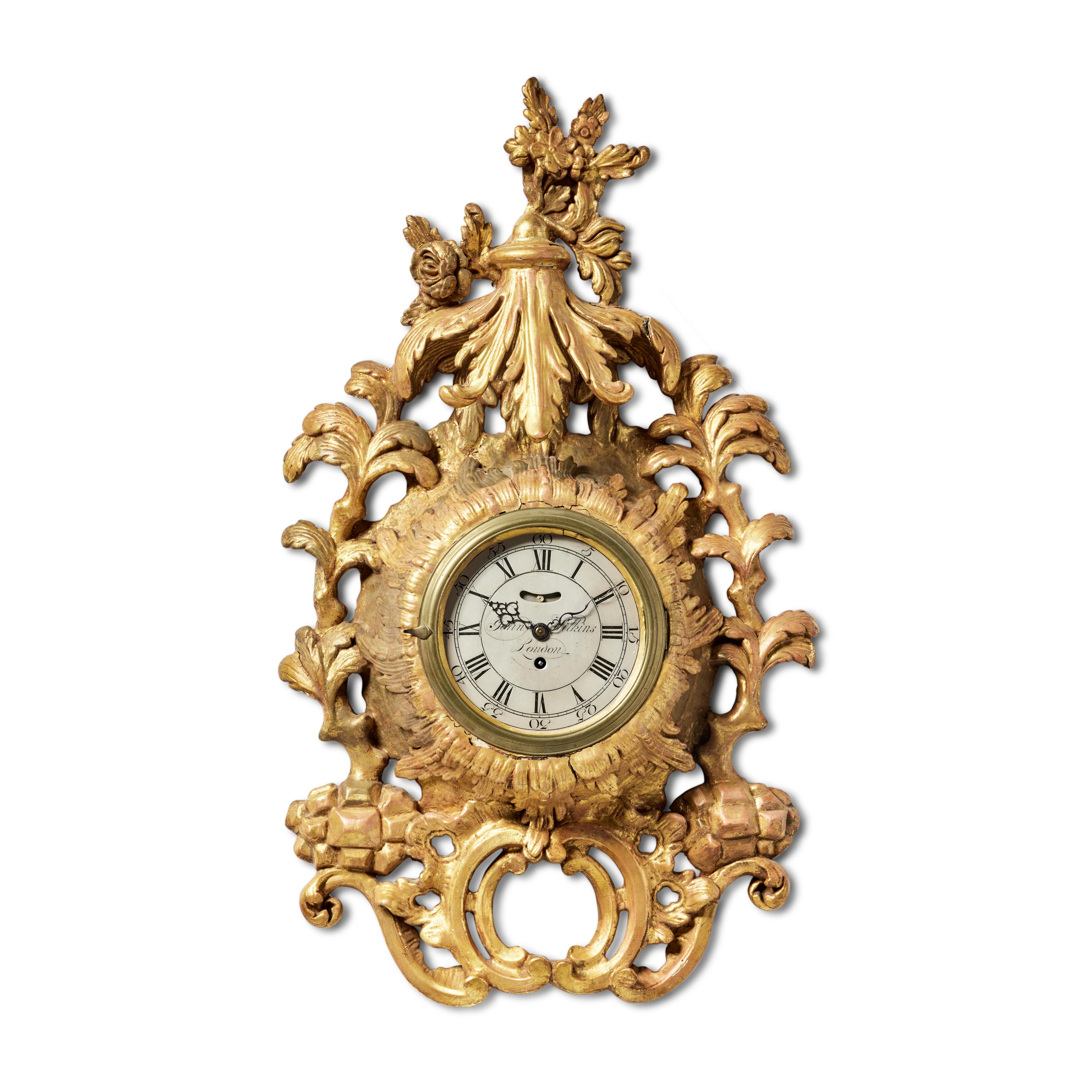 A George III Carved Giltwood Wall Timepiece John Wilkins, Circa 1775 ...
