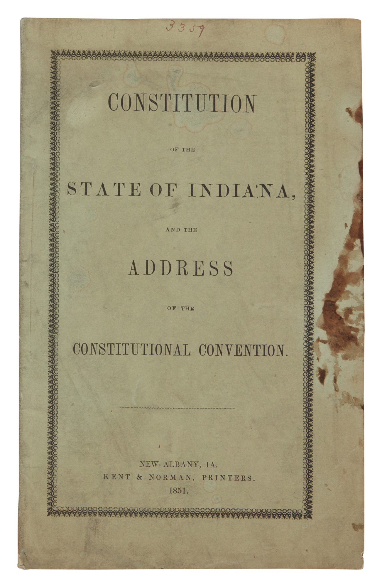 Indiana | The revised Indiana Constitution of 1851 | Making Our Nation ...