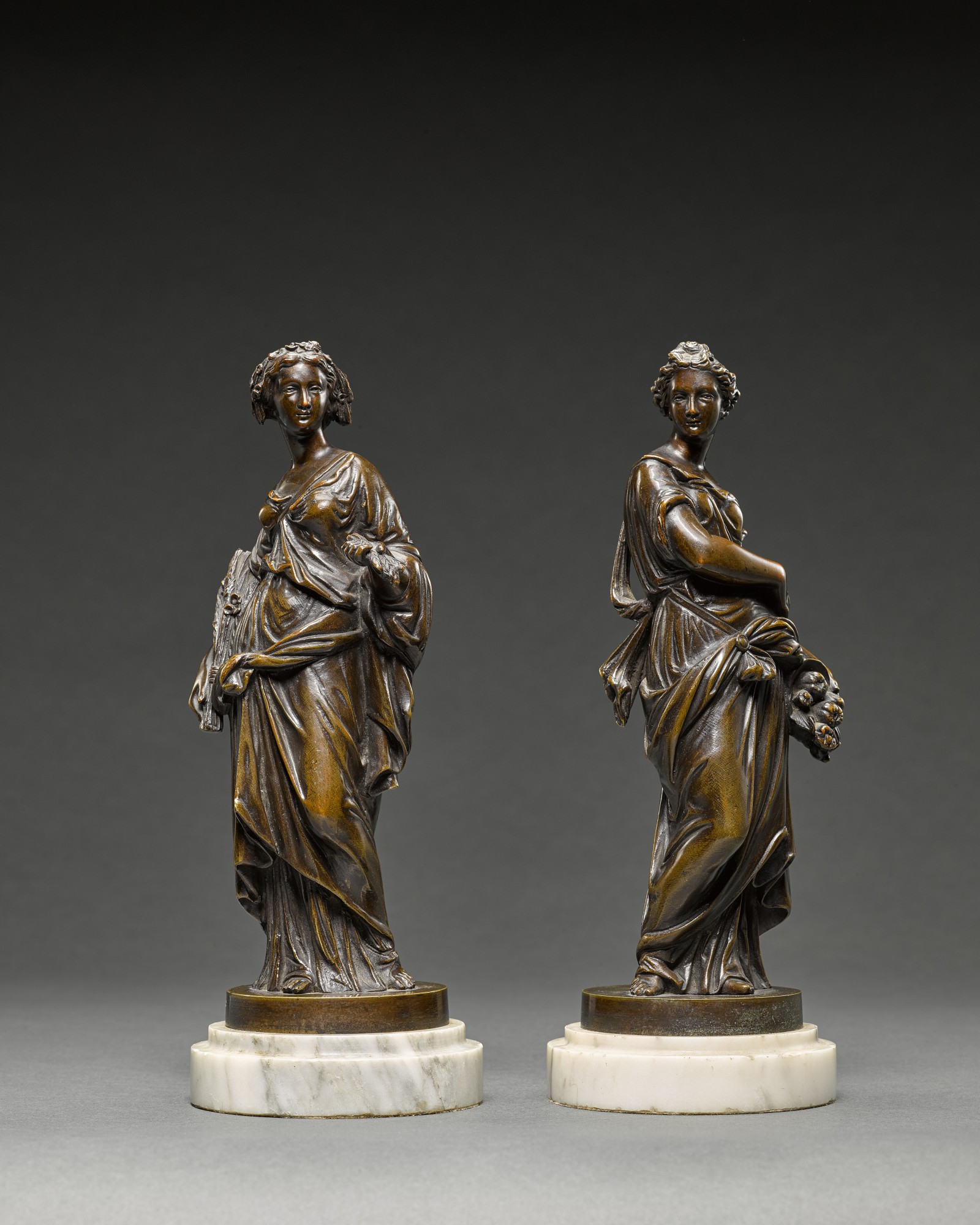 Pair of female allegories | 19th and 20th Century Sculpture: Including ...