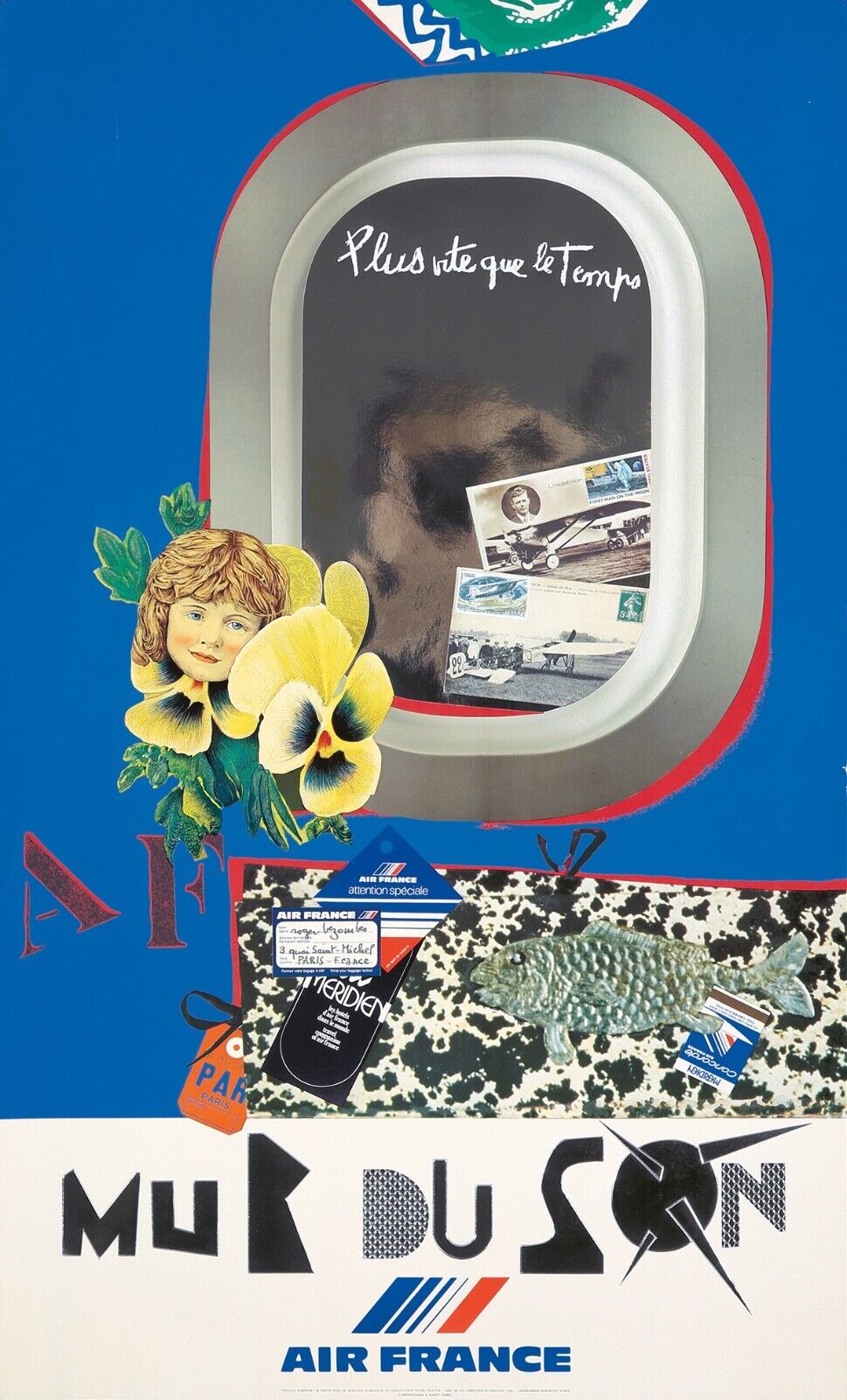 Roger Bezombes Vintage Air France Sound Barrier Travel Poster Available ...