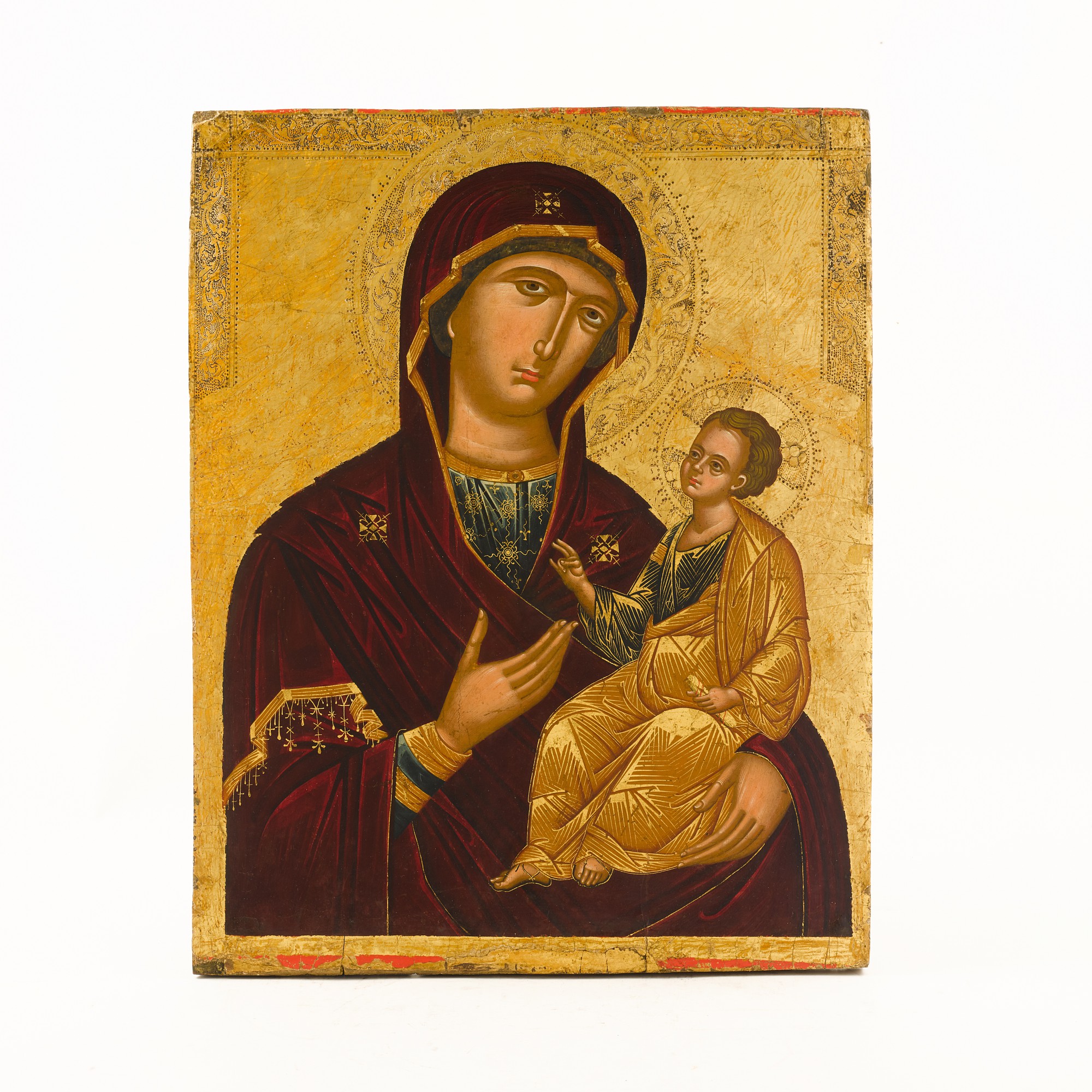 A fine icon of the Hodigitria Mother of God, Crete, circle of Andreas ...