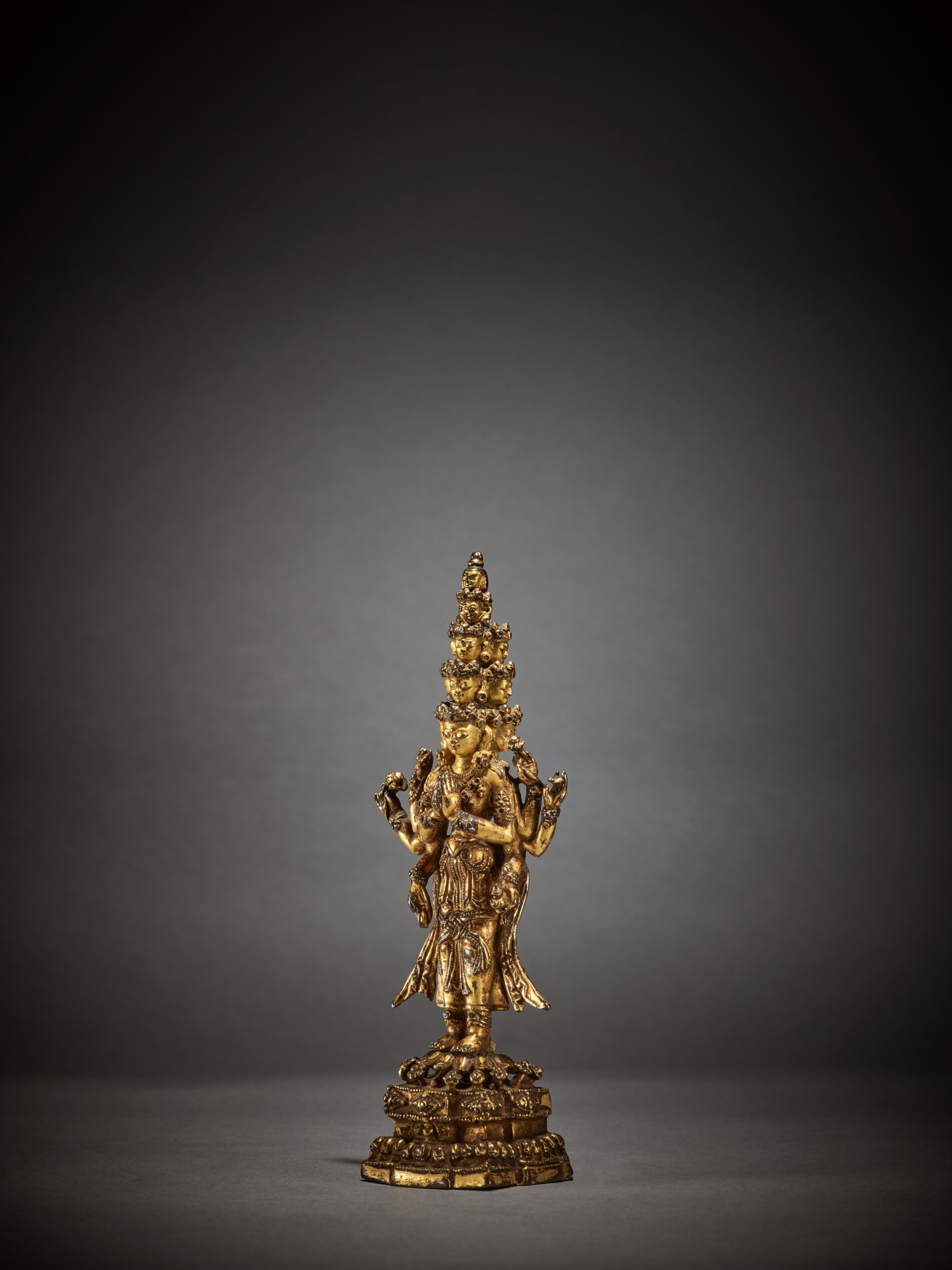 A Gilt Copper Alloy Figure Depicting Avalokiteshvara, Tibet, 15th/16th ...