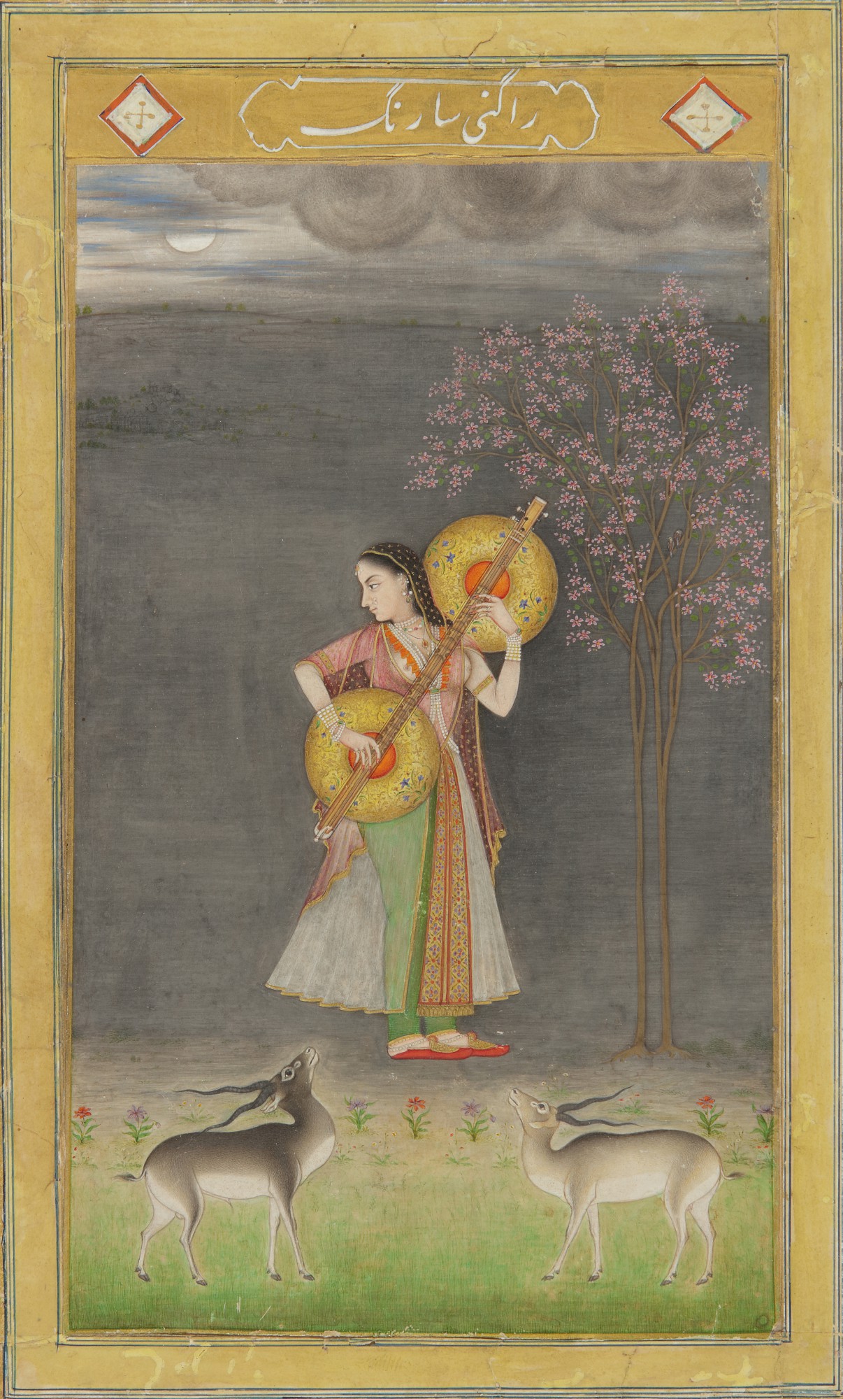 An illustration to a Ragamala series: Todi Ragini, India, Deccan, circa ...