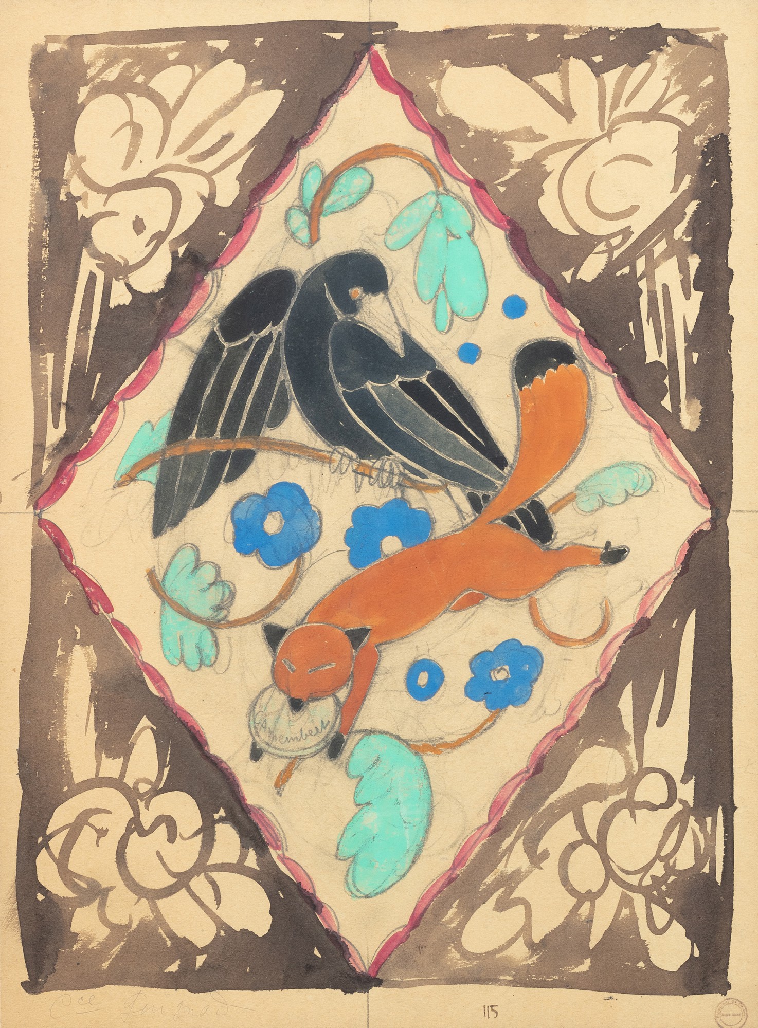 André Mare, The raven and the fox, circa 1920 | André Mare, Le Corbeau ...