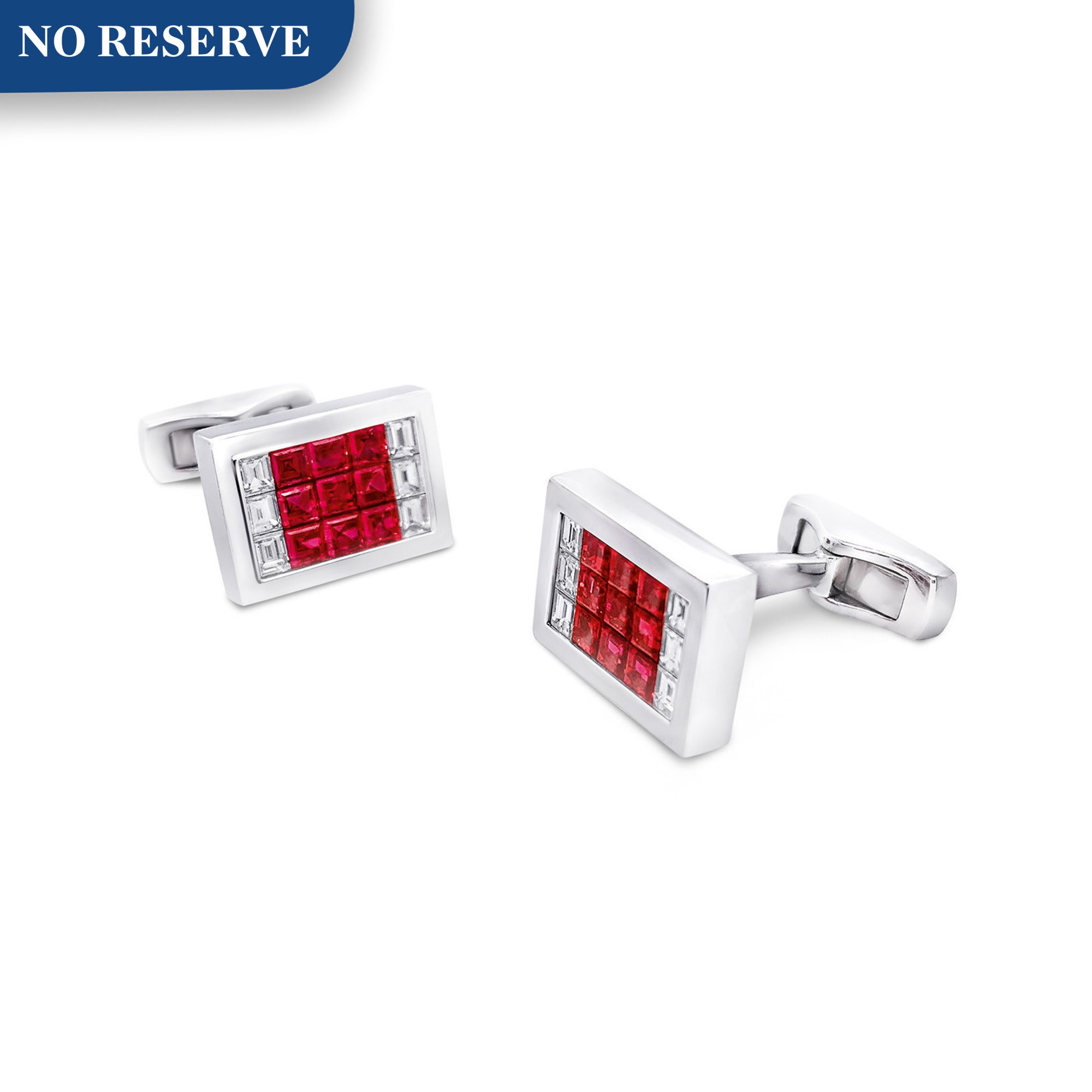 GRAFF | PAIR OF RUBY AND DIAMOND CUFFLINKS 格拉夫 | 紅寶石配鑽石袖扣一對 | Graff ...