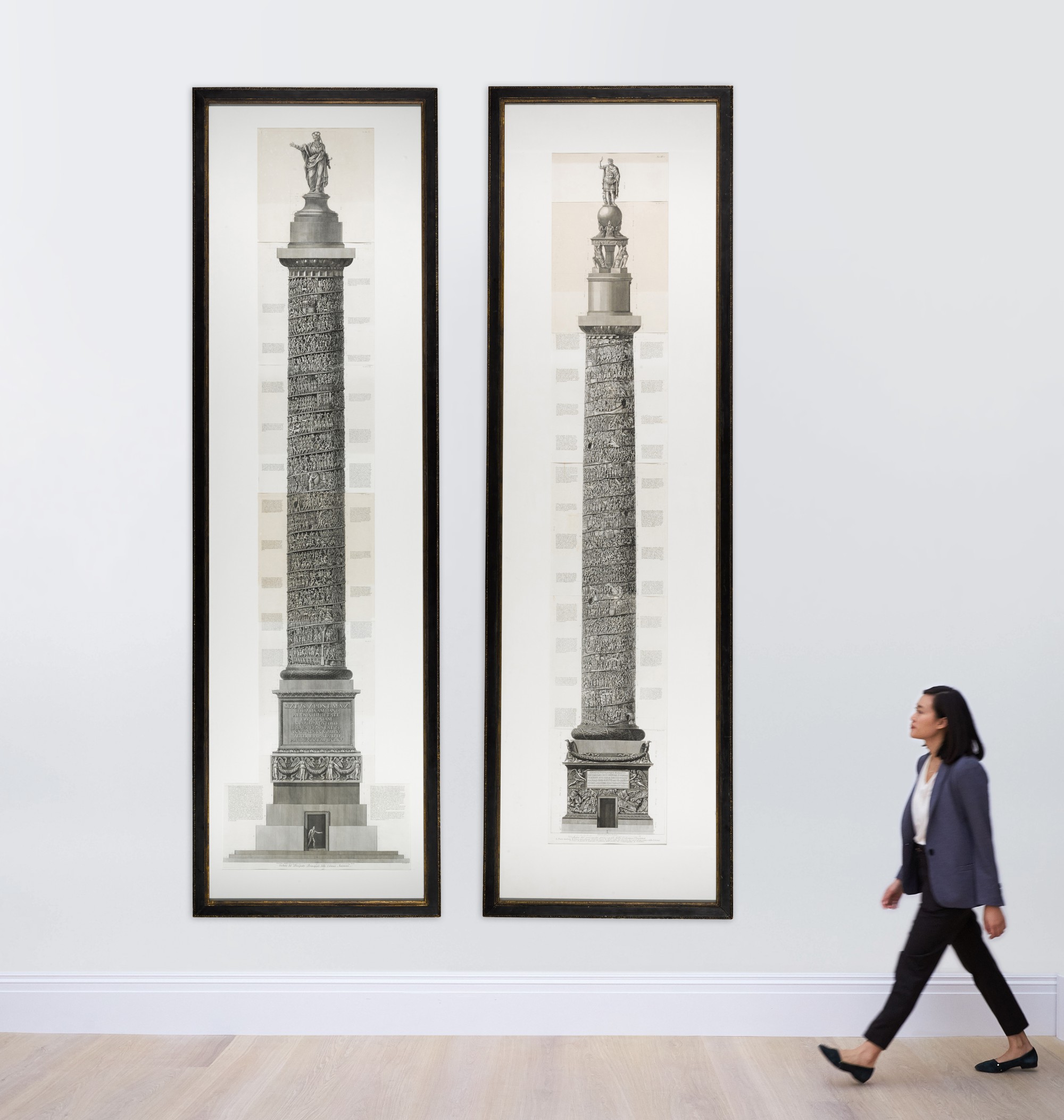 Francesco Piranesi (1756-1810), Two etchings of Roman columns, late ...
