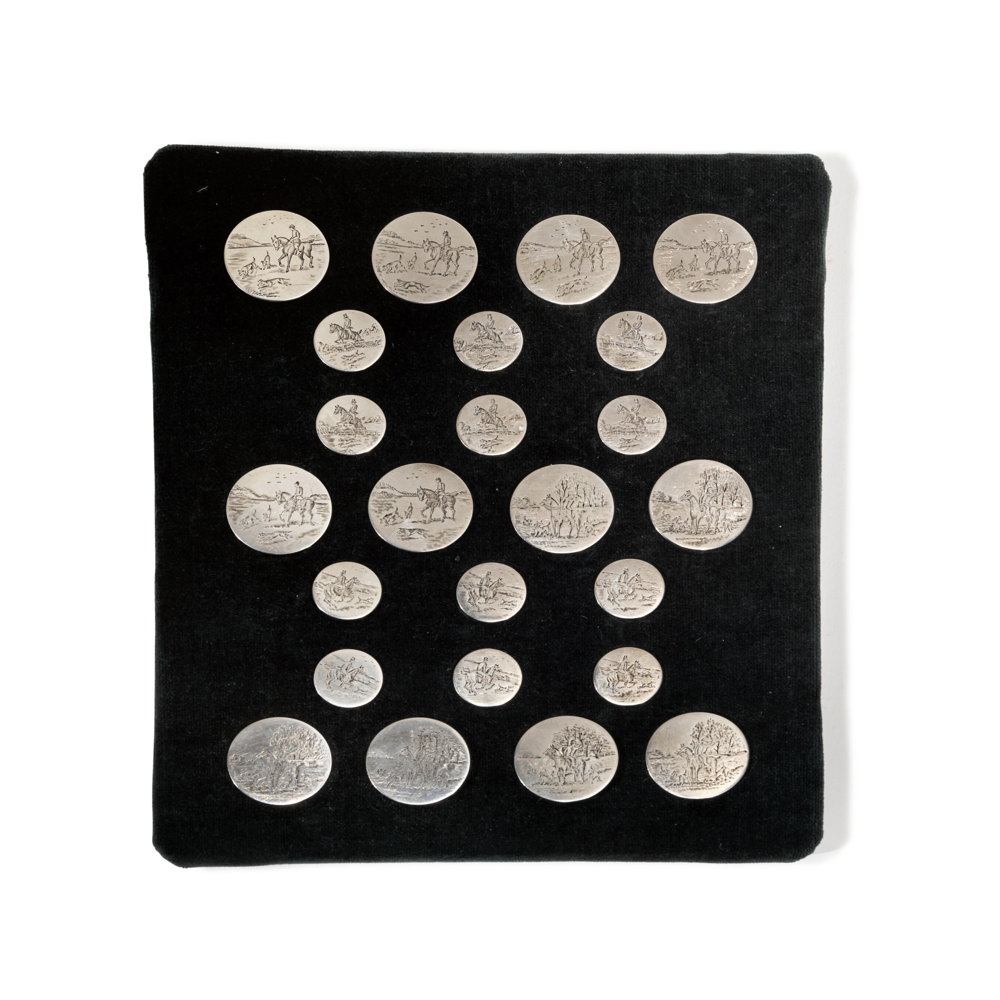 Set of Twenty-Four George III Silver Buttons, Suzanna Barker, London ...