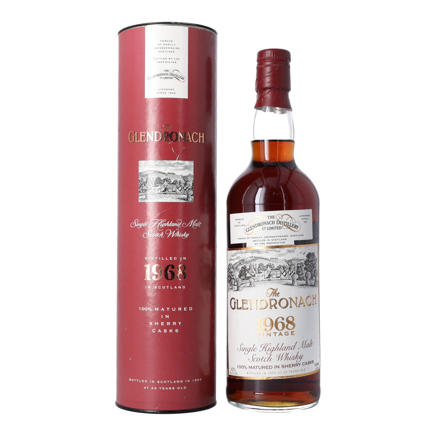 The Glendronach Vintage 25 Year Old 43.0 abv 1968 (1 BT75) | Whisky ...