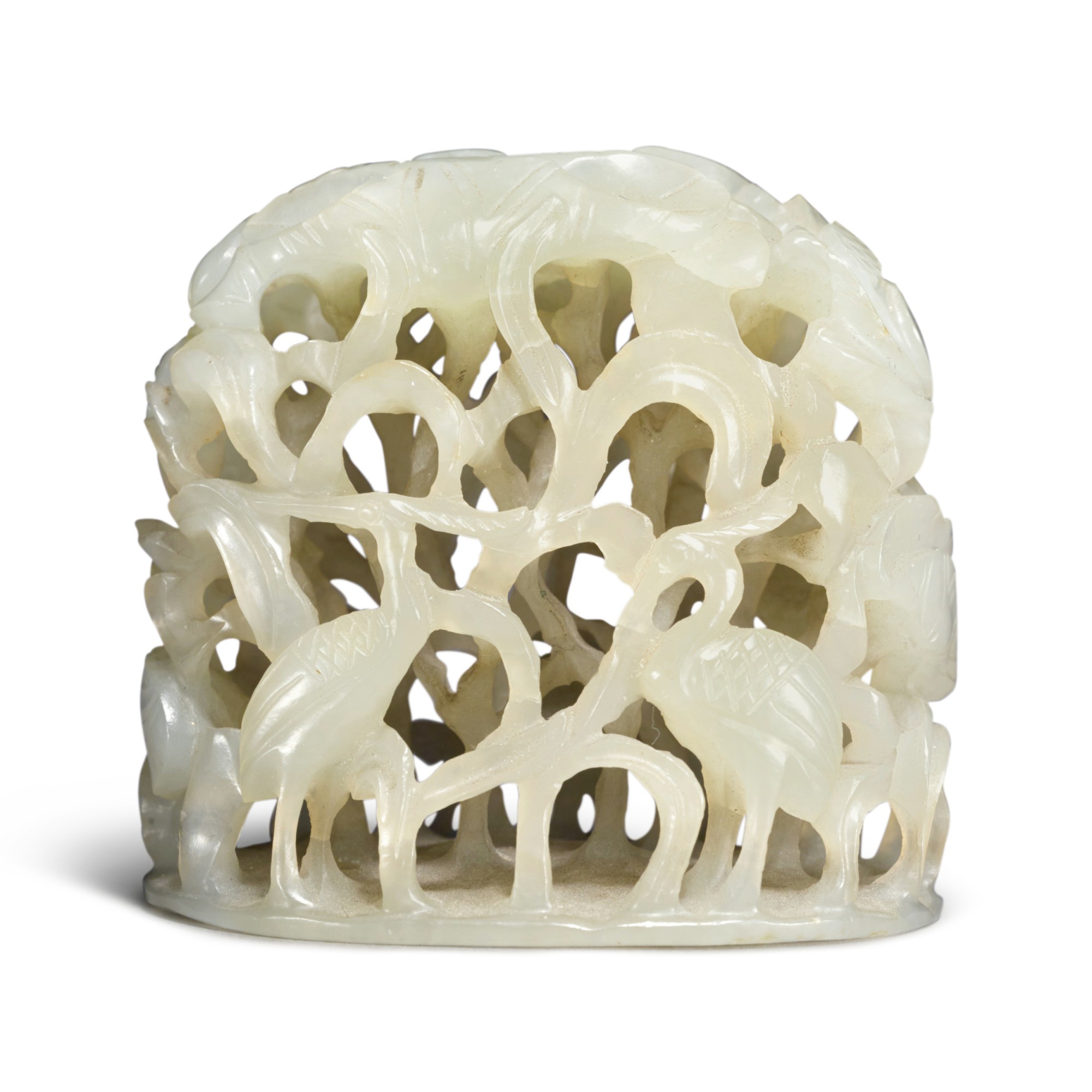 A reticulated pale celadon jade hat finial, Ming dynasty | The Hundred ...