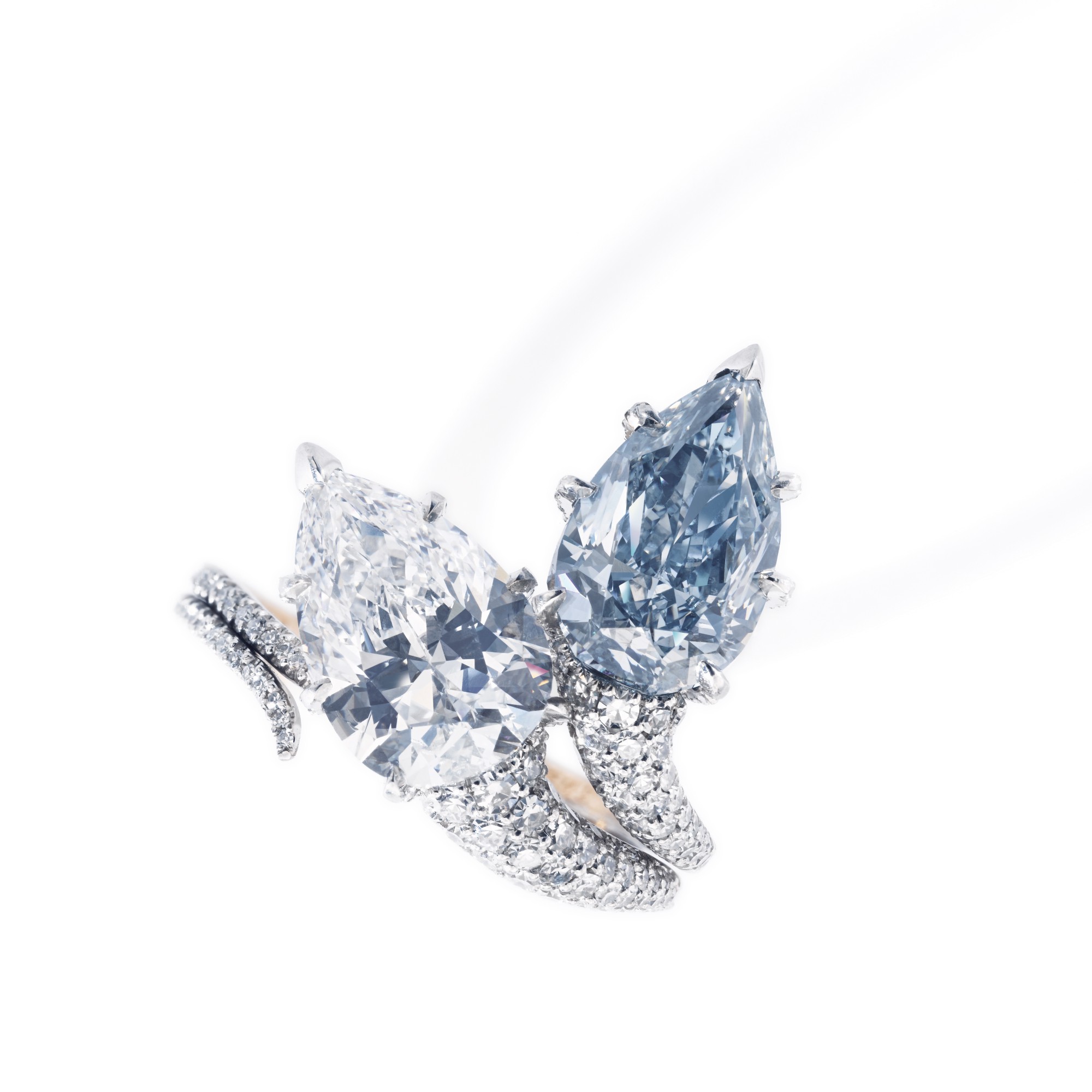 IMPORTANT FANCY INTENSE BLUE DIAMOND RING, 'DUET', SOTHEBY'S DIAMONDS ...