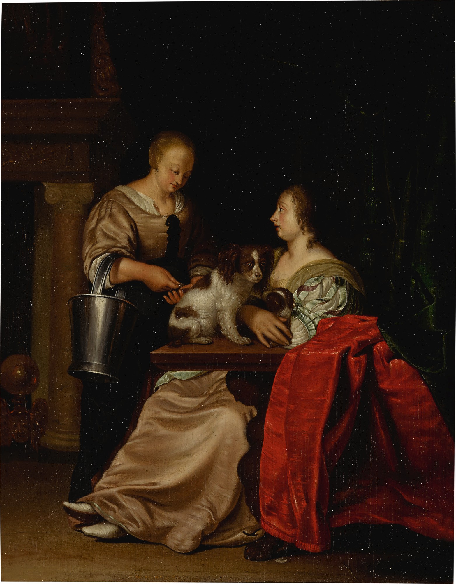 A lady and her maid in an interior | Master Paintings and Drawings ...