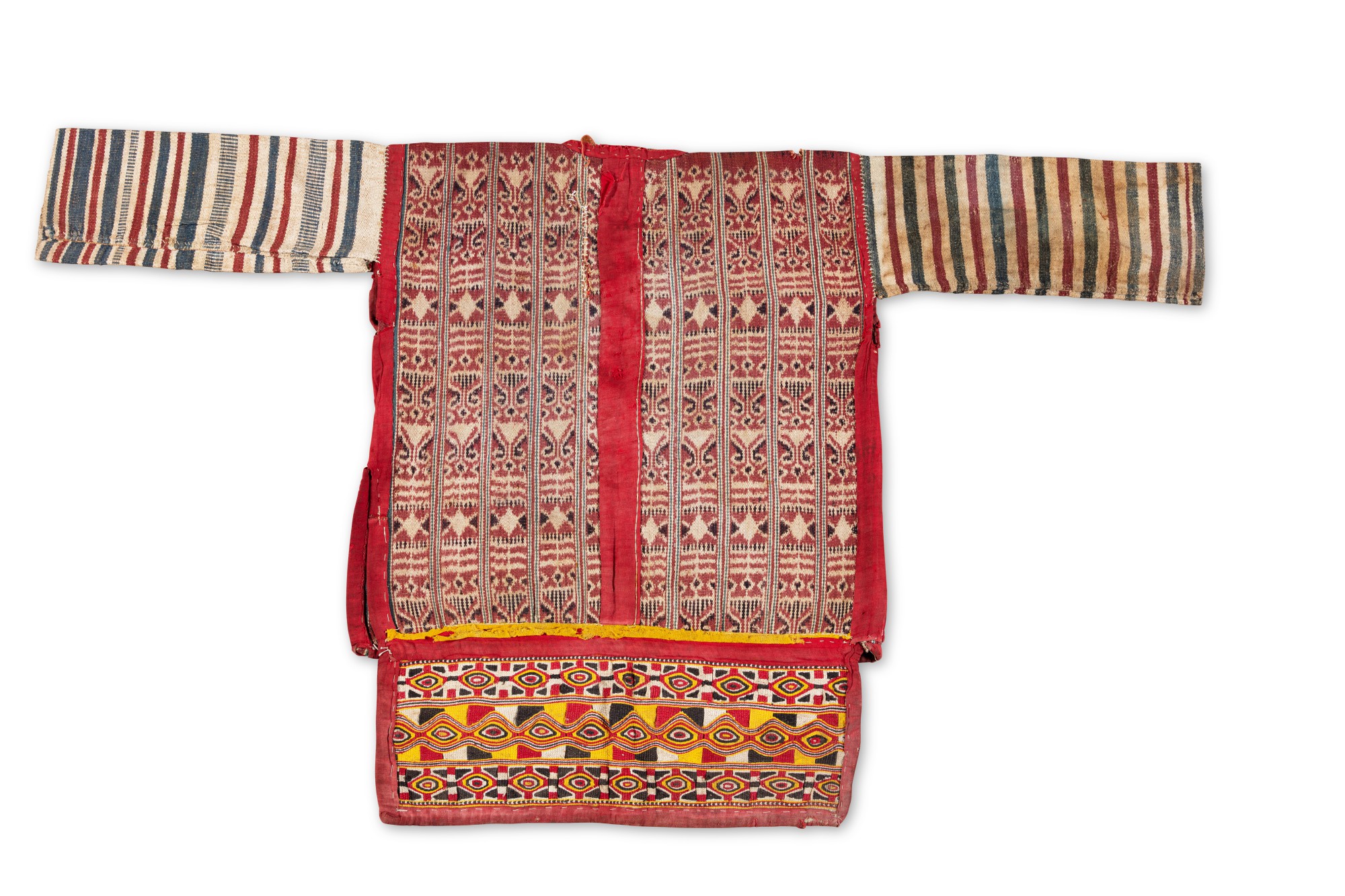 Deux gilets kelambi ikat, Iban, Sarawak, Bornéo, Indonésie, fin du ...