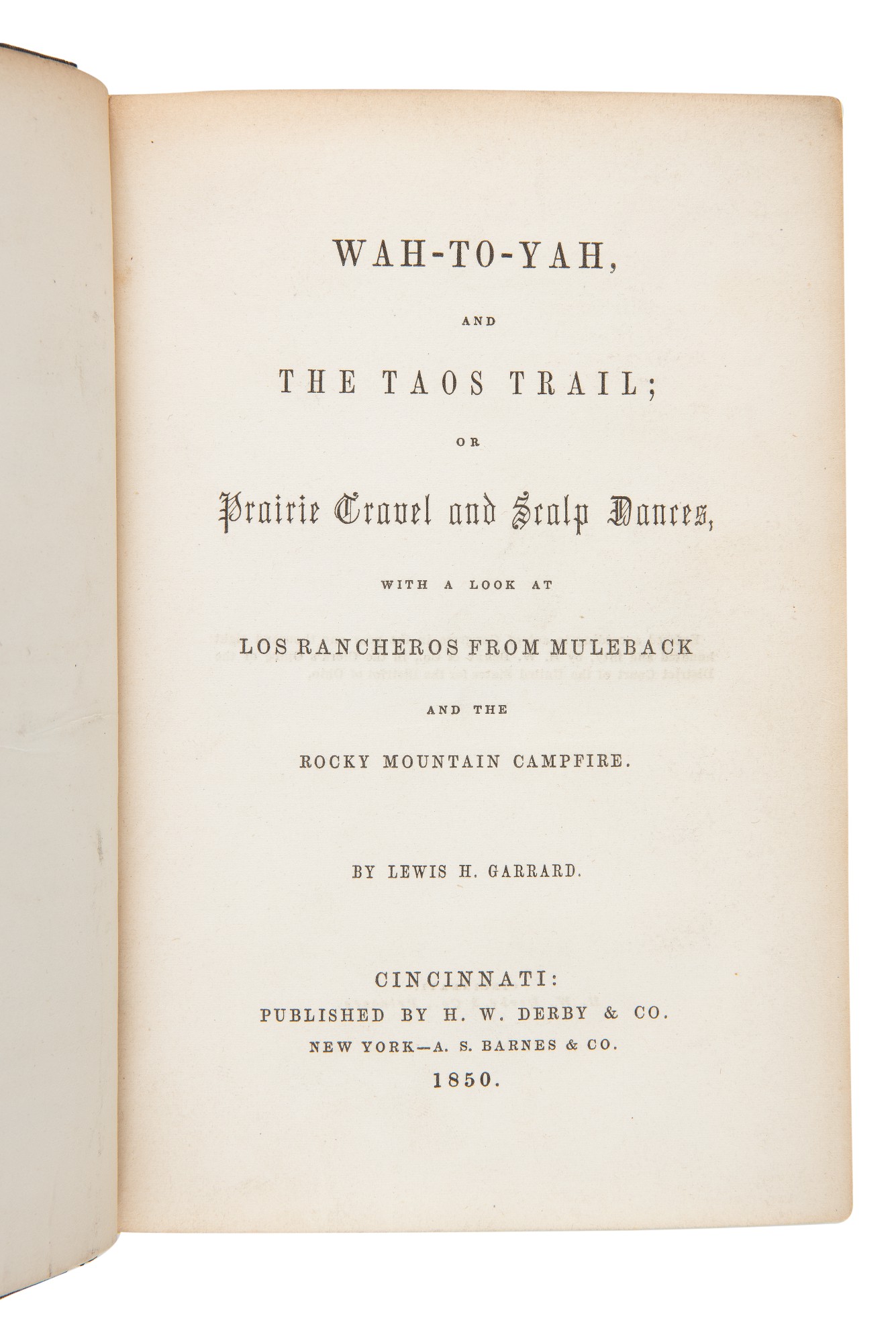Garrard, Lewis Hector | Presentation copy of this seminal account of ...