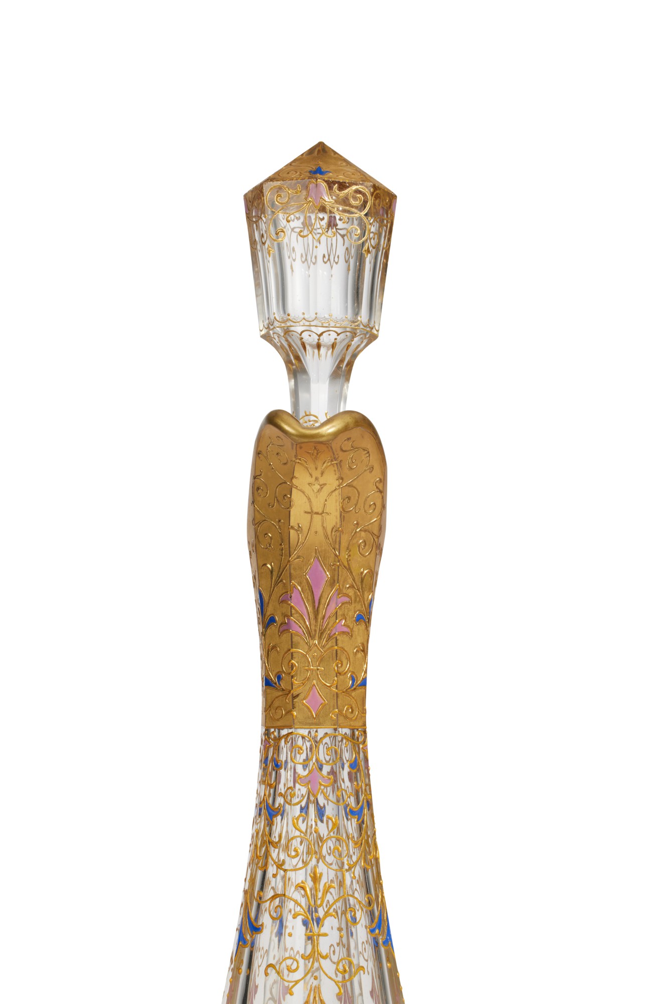 A pair of glass decanters with stoppers, Imperial Glass Factory, St ...