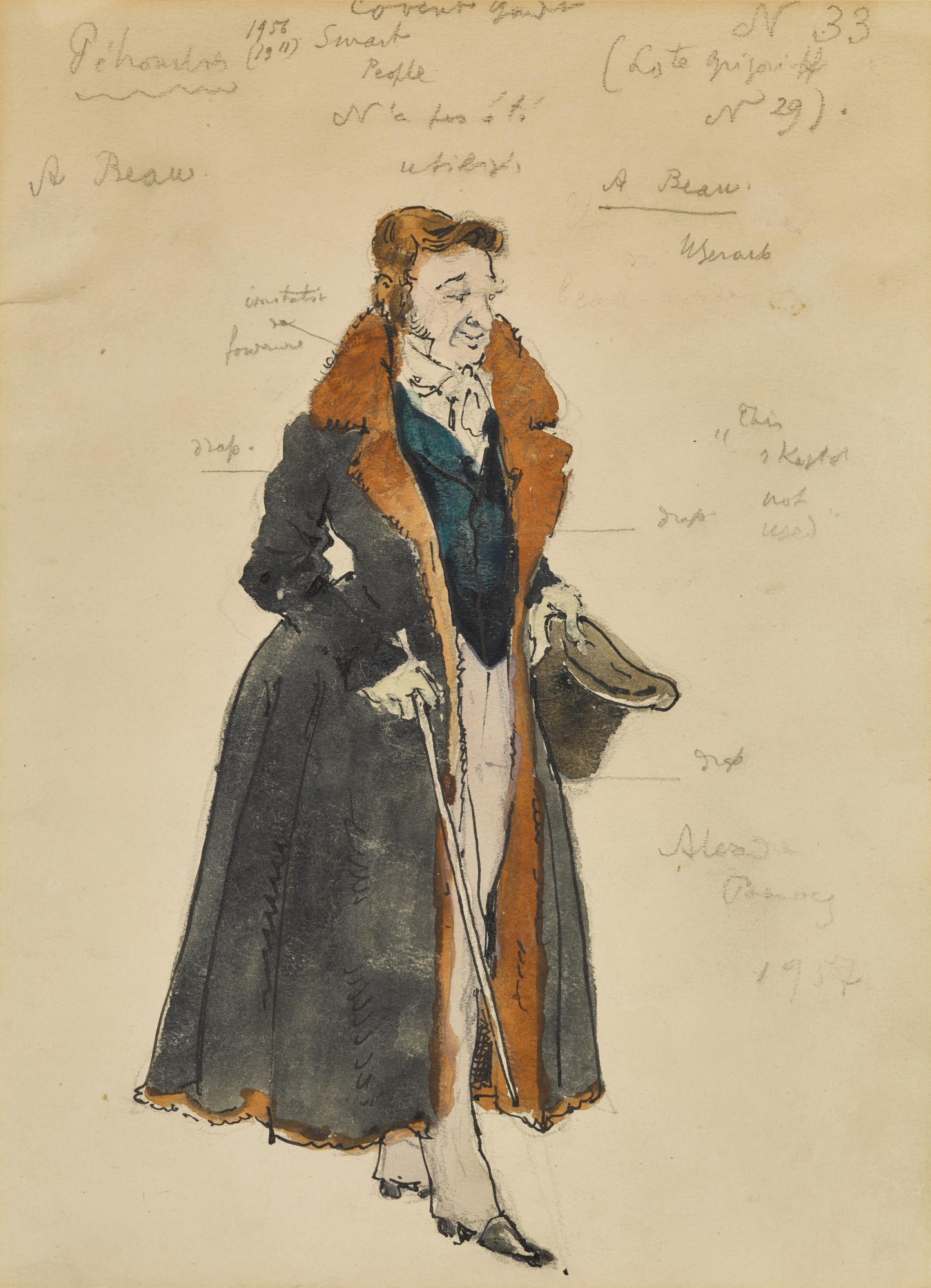 Four Costume Designs for Sleeping Beauty and Two for Petrushka (six ...
