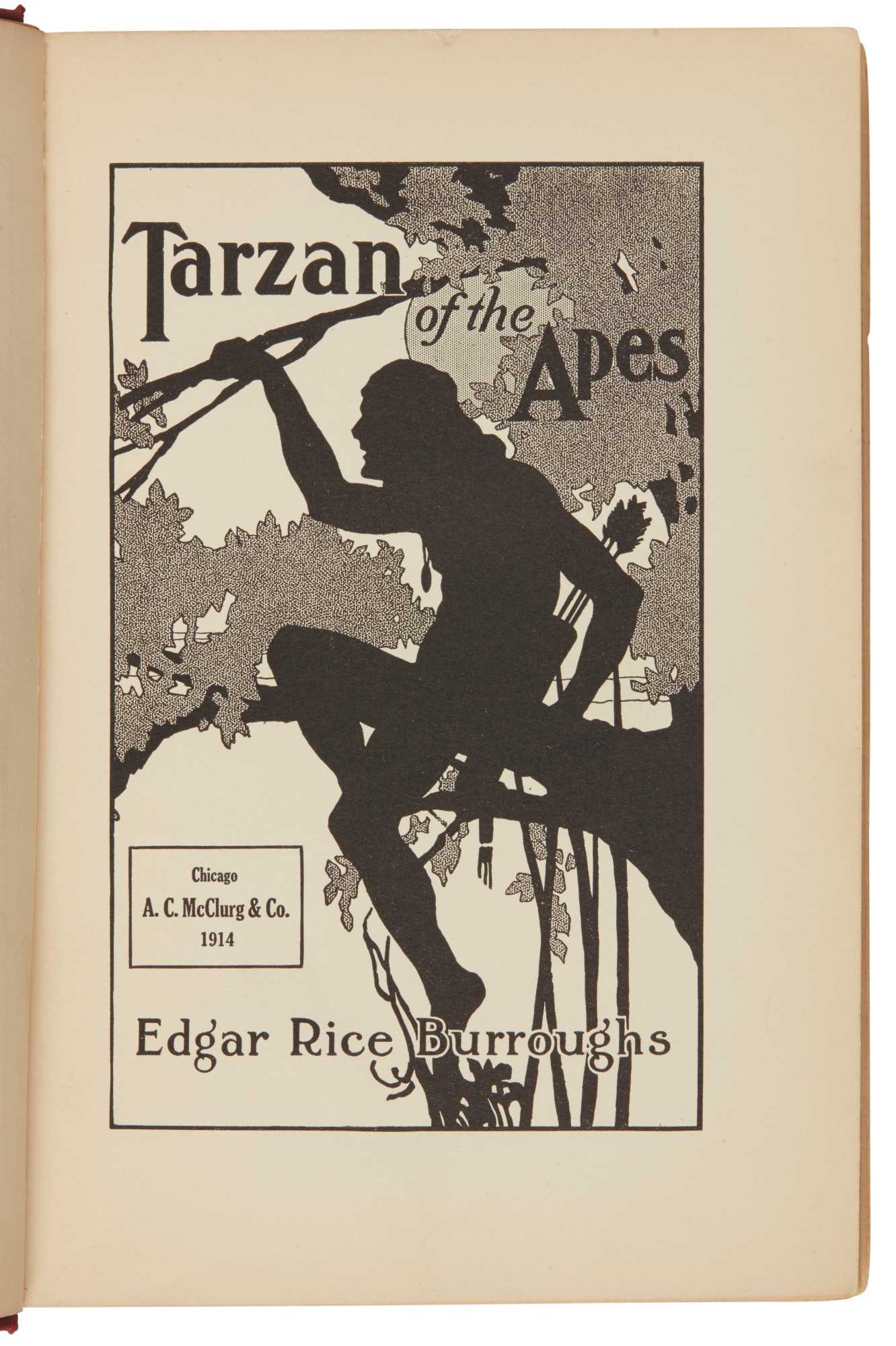 BURROUGHS | Tarzan of the Apes, 1914, with a typed letter signed ...