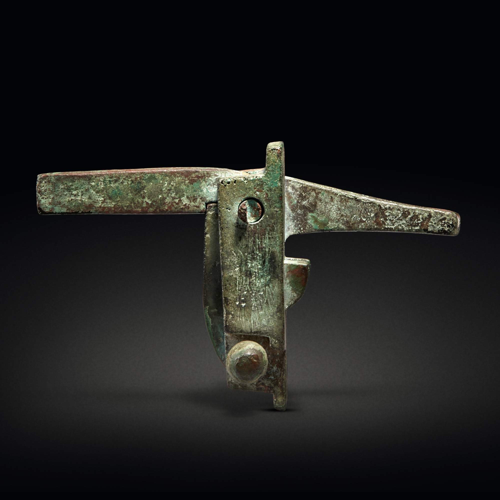 An inscribed bronze crossbow trigger, Eastern Han dynasty, dated ...