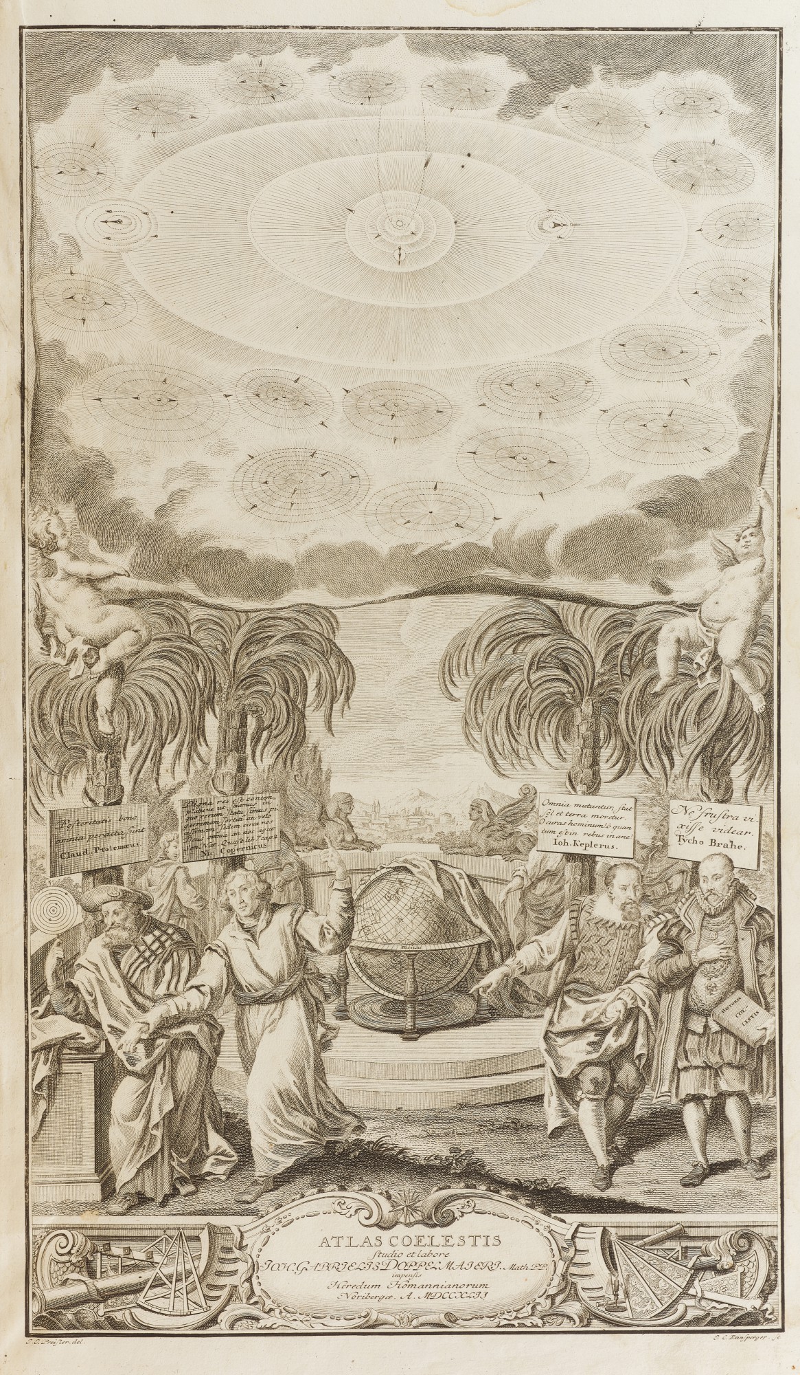 Doppelmayr, Atlas coelestis; Homann, Atlas compendarius, Nuremberg ...