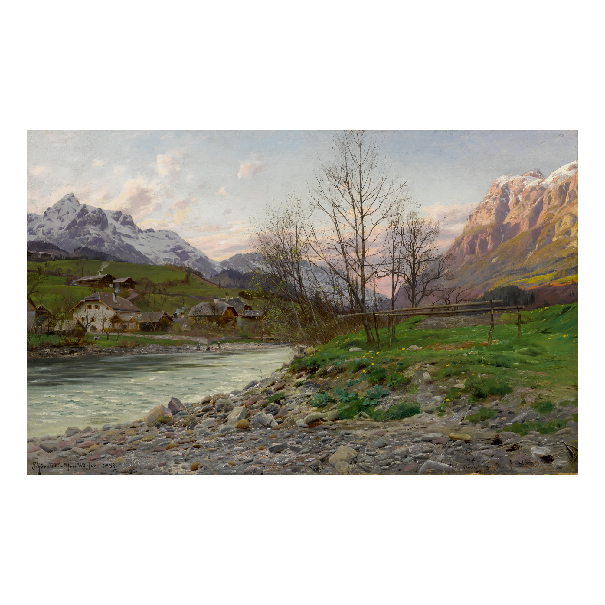 PEDER MØNSTED | A MOUNTAINOUS LANDSCAPE IN PFARRWERFEN, AUSTRIA ...