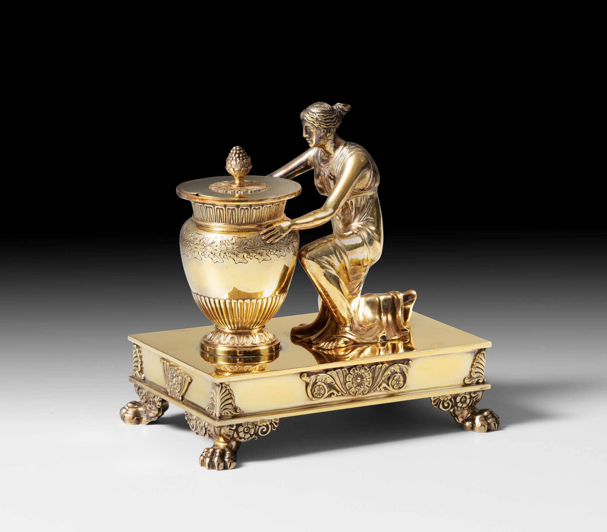 A French silver-gilt mustard-pot, Odiot, Paris, 20th century, of ...