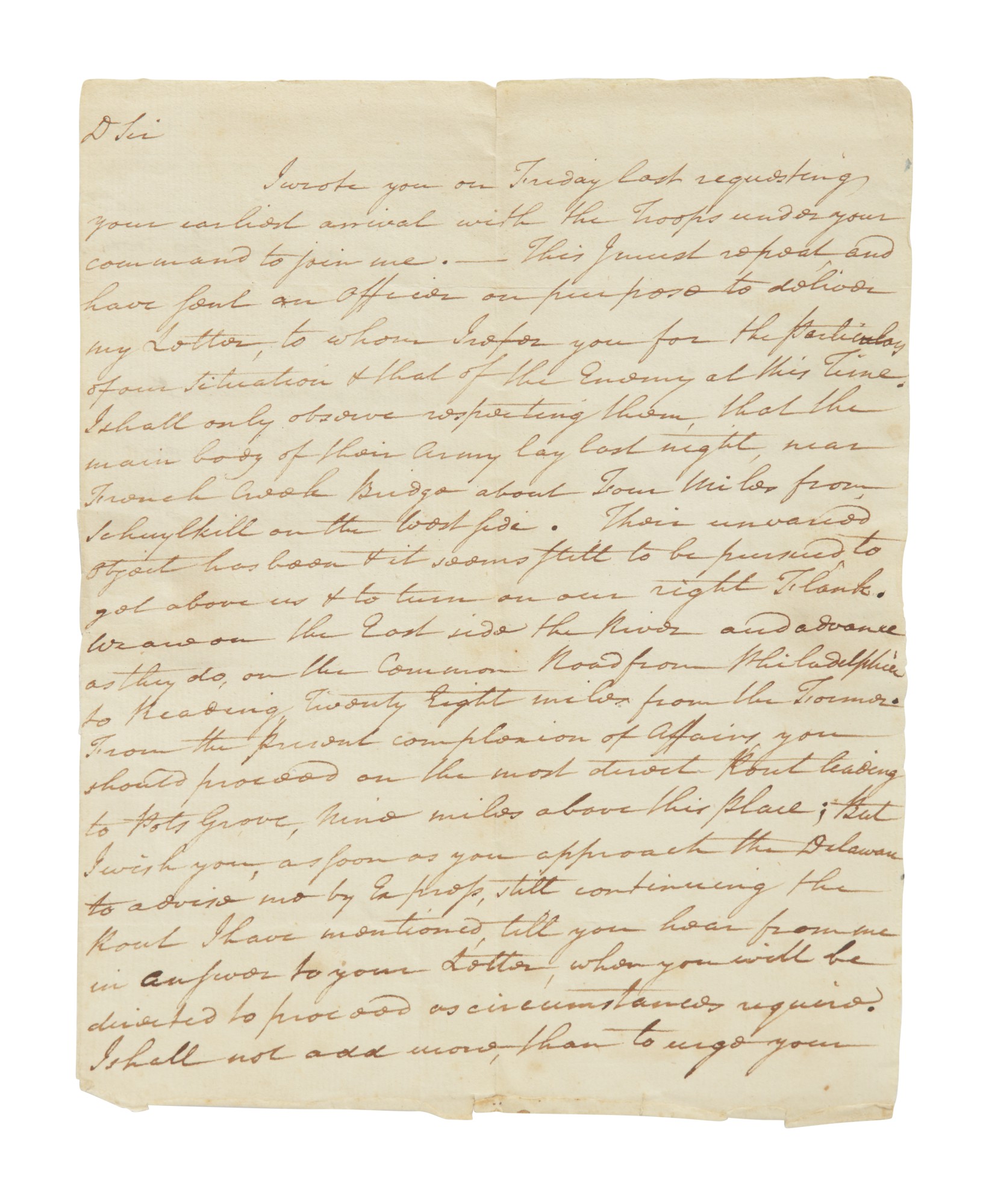 Washington, George. One autograph letter signed & 3 letters signed to ...